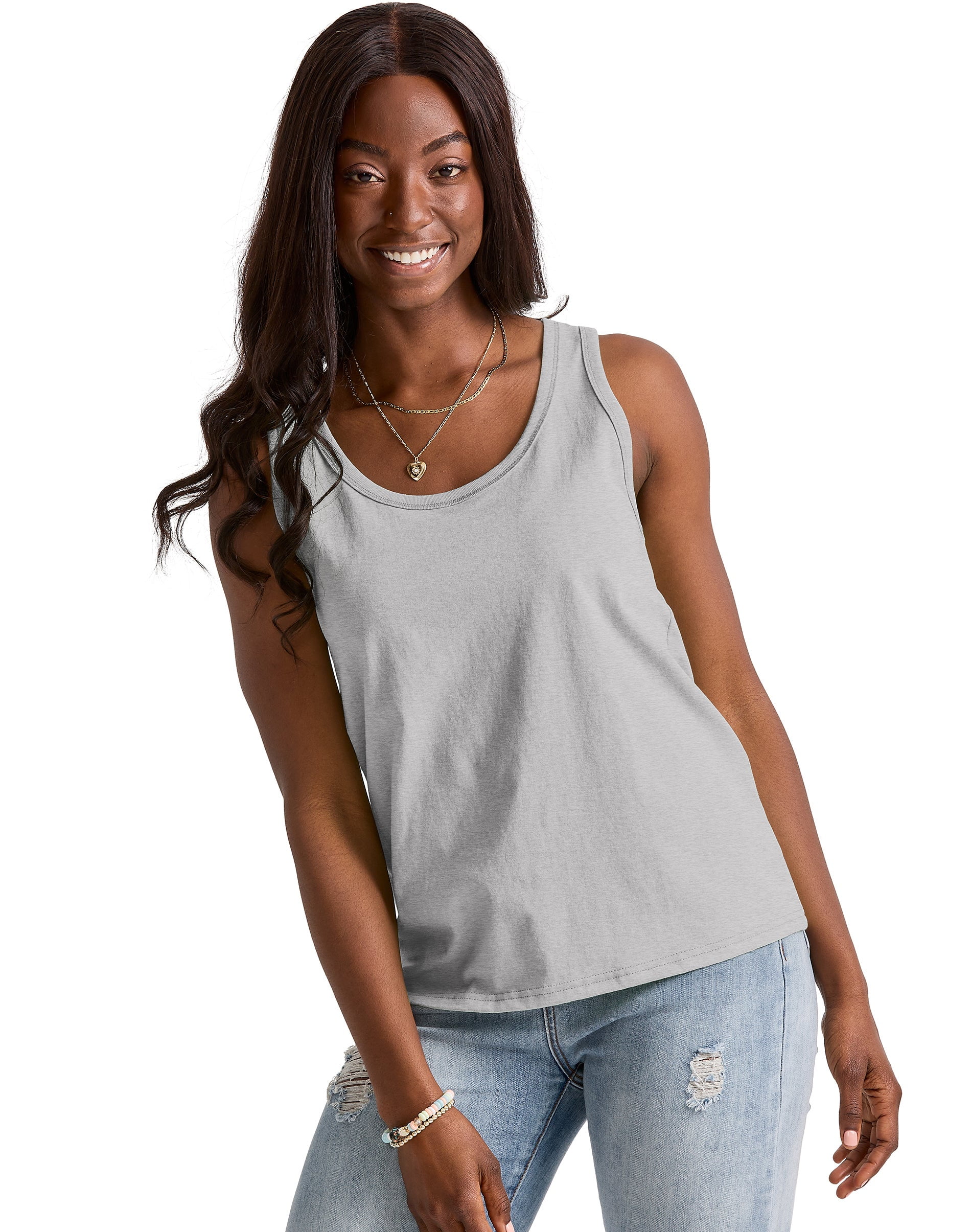 Hanes Essentials Tank Women’s Cotton Sleeveless Tee, Sizes XS-2XL ...