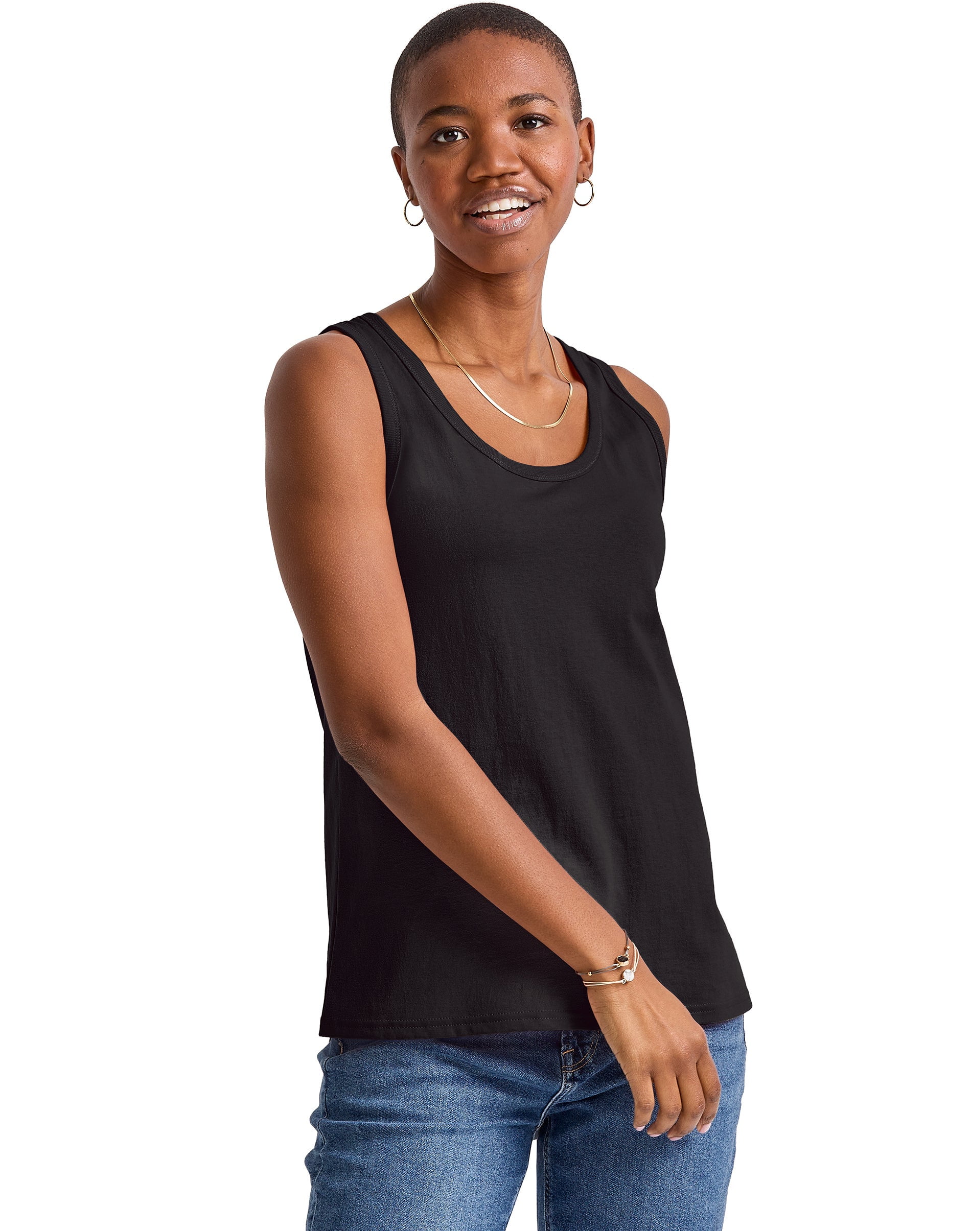 Hanes Essentials Tank Womens Cotton Sleeveless Tee Sizes Xs 2xl
