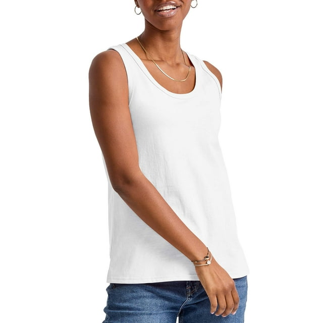 Hanes Essentials Women’s 100% Cotton Tank Top, Classic Fit, Midweight ...