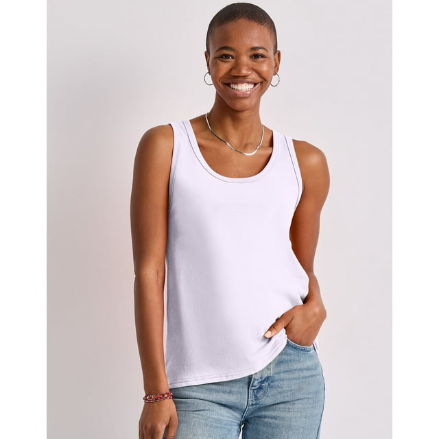 Hanes Essentials Tank Women’s Cotton Sleeveless Tee Modern Fit 14 ...