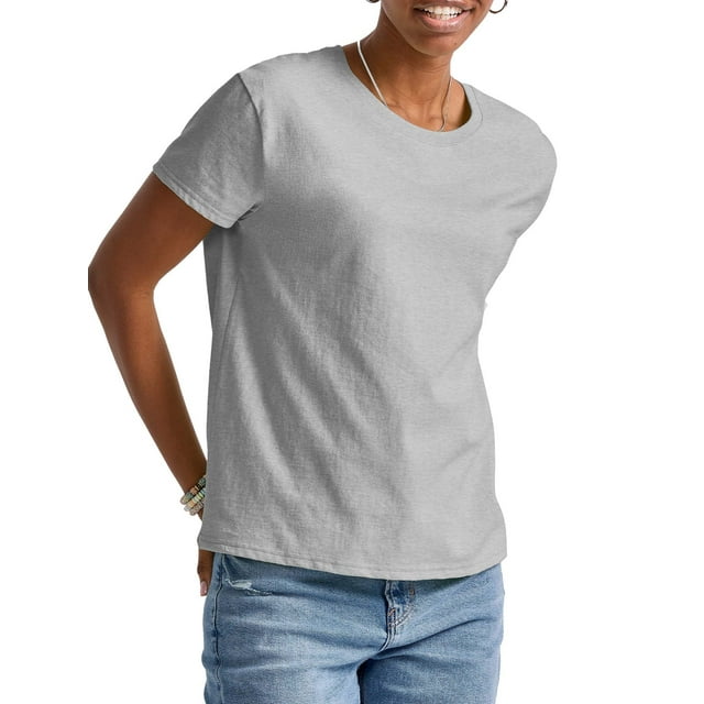Hanes Essentials Women’s 100% Cotton Relaxed-Fit T-Shirt, Everyday Wear, Sizes XS-XXL - Walmart.com