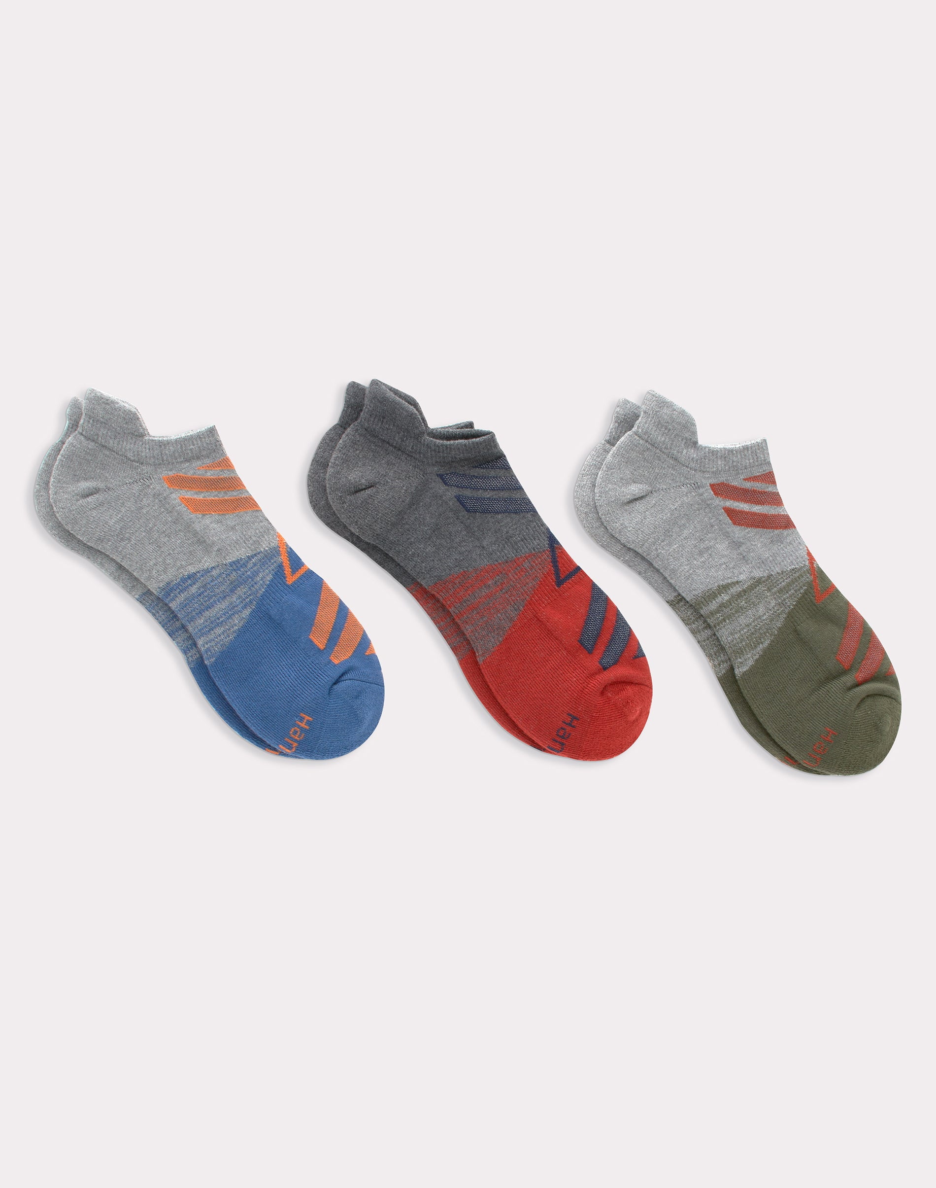 Hanes Explorer Downtown Streets Men's Heel Shield Socks, 3-Pairs Grey ...