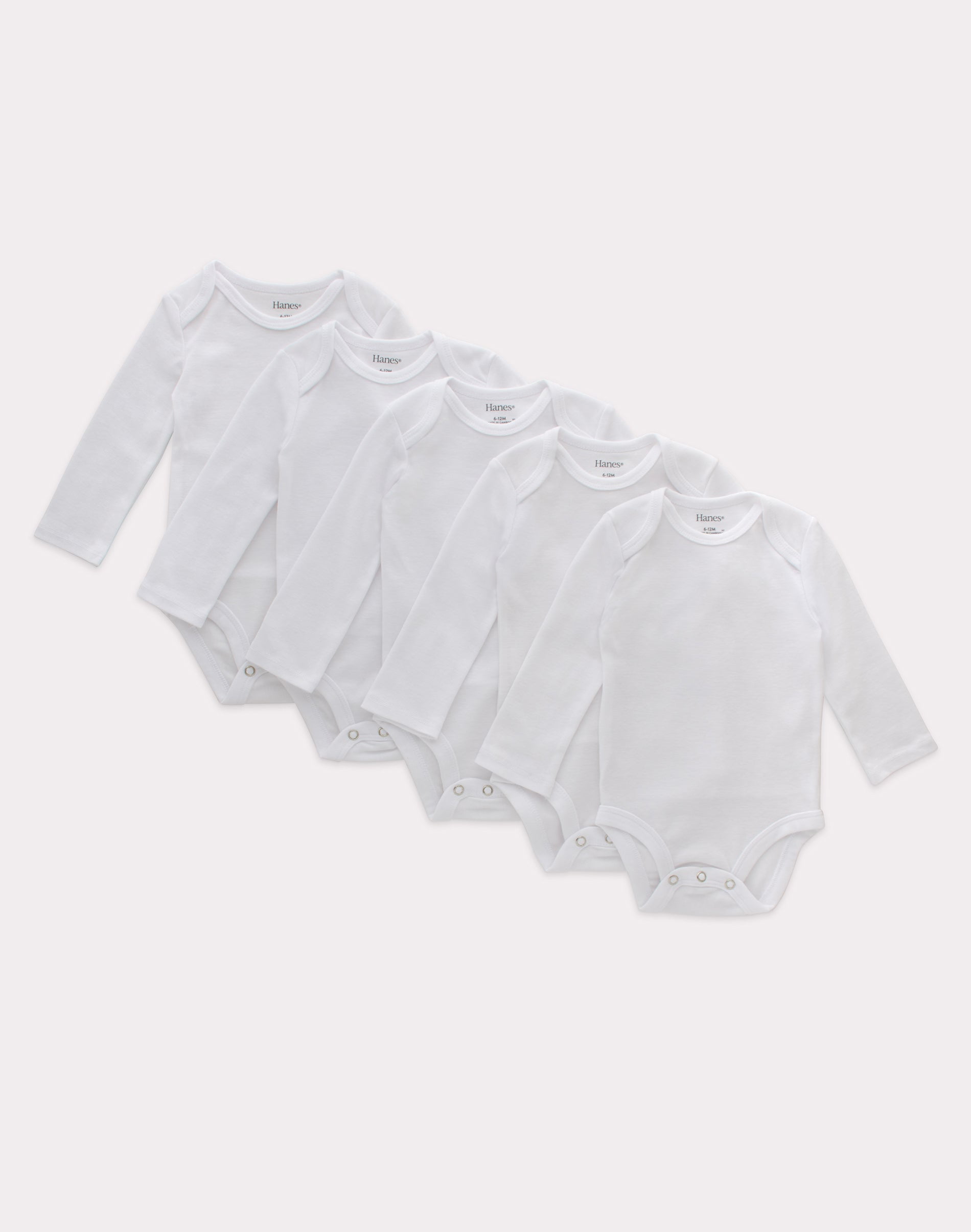 Hanes Flexy Baby Knit Long Sleeve Bodysuits, 4-Way Stretch, Boys ...