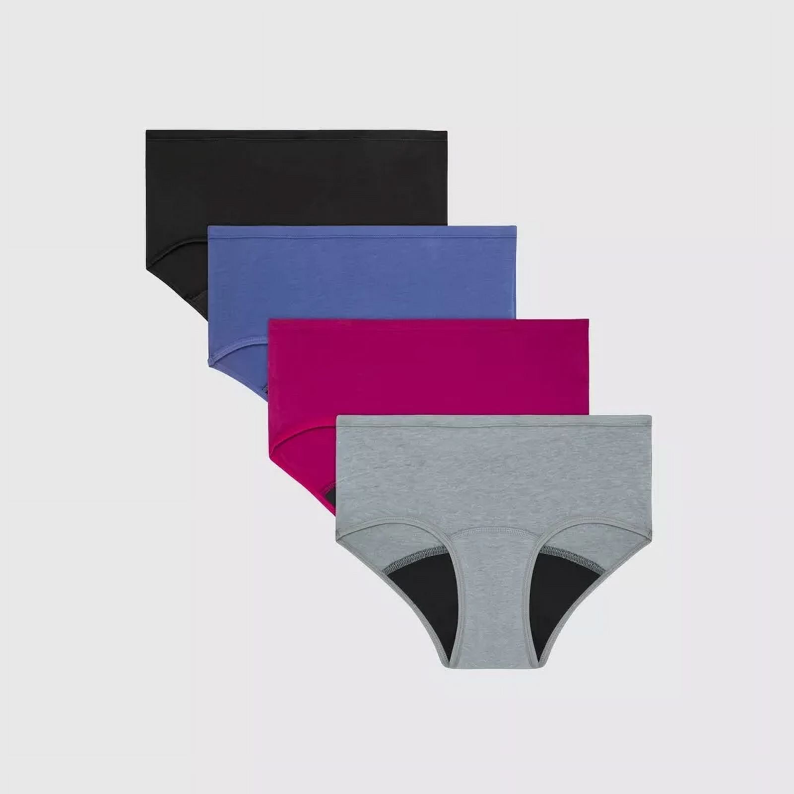Hanes Girls' 4pk Boyshort Period Underwear Moderate Protection - colors ...
