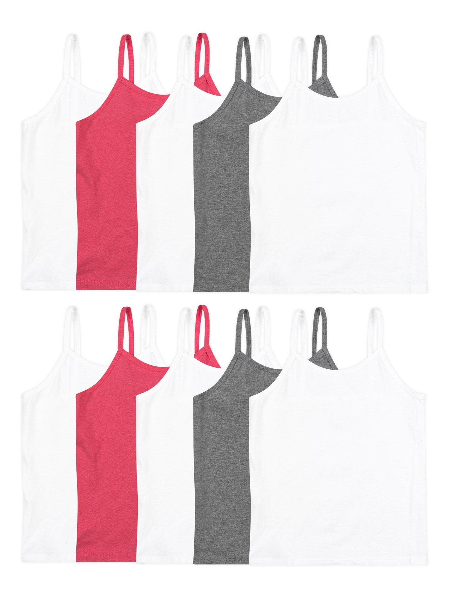 Hanes Girls Cotton Camisole Tops 10-Pack, Children's Sizes S-XL ...