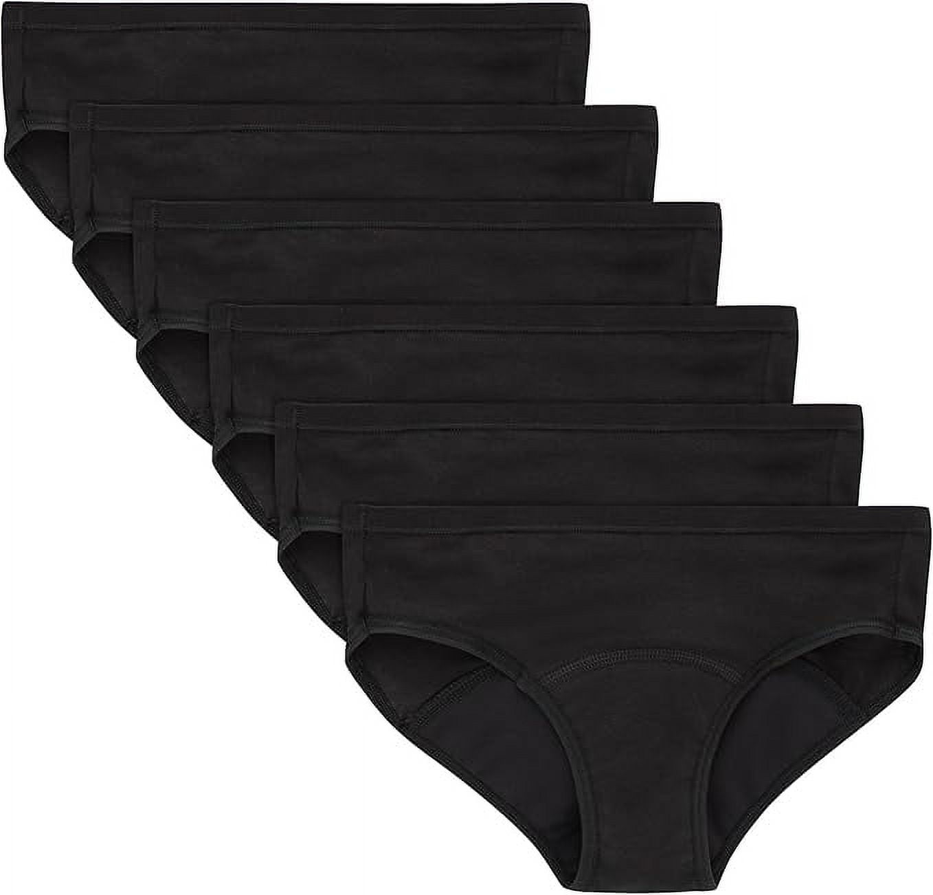 Hanes Girls' Comfort, Boy short & Hipster Period Underwear, Moderate ...