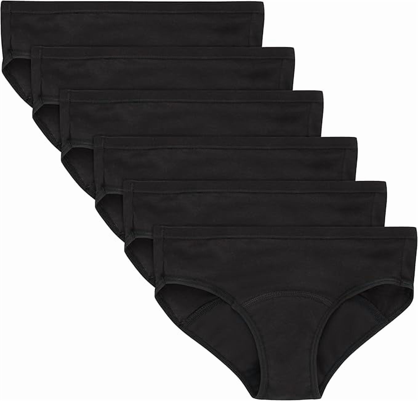Hanes Girls' Comfort, Boy short & Hipster Period Underwear, Moderate ...