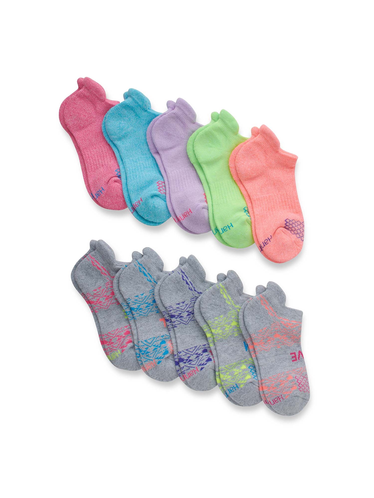 Hanes Girls' Comfort Fit Heel Shield Sock, 10 Pack, Sizes S-L - Walmart.com