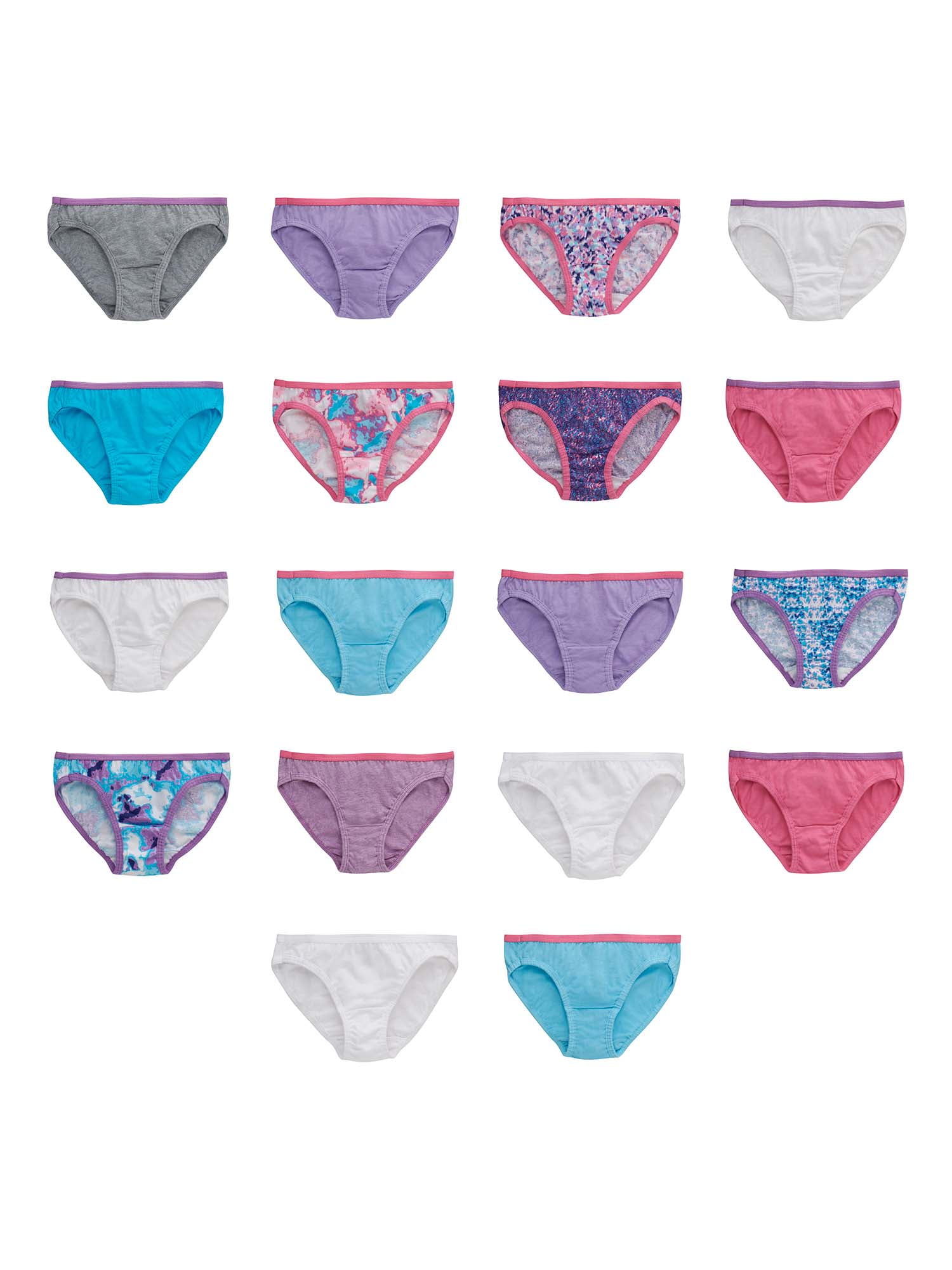 Hanes Girls Core Cotton Bikini 14+4pk - Walmart.com