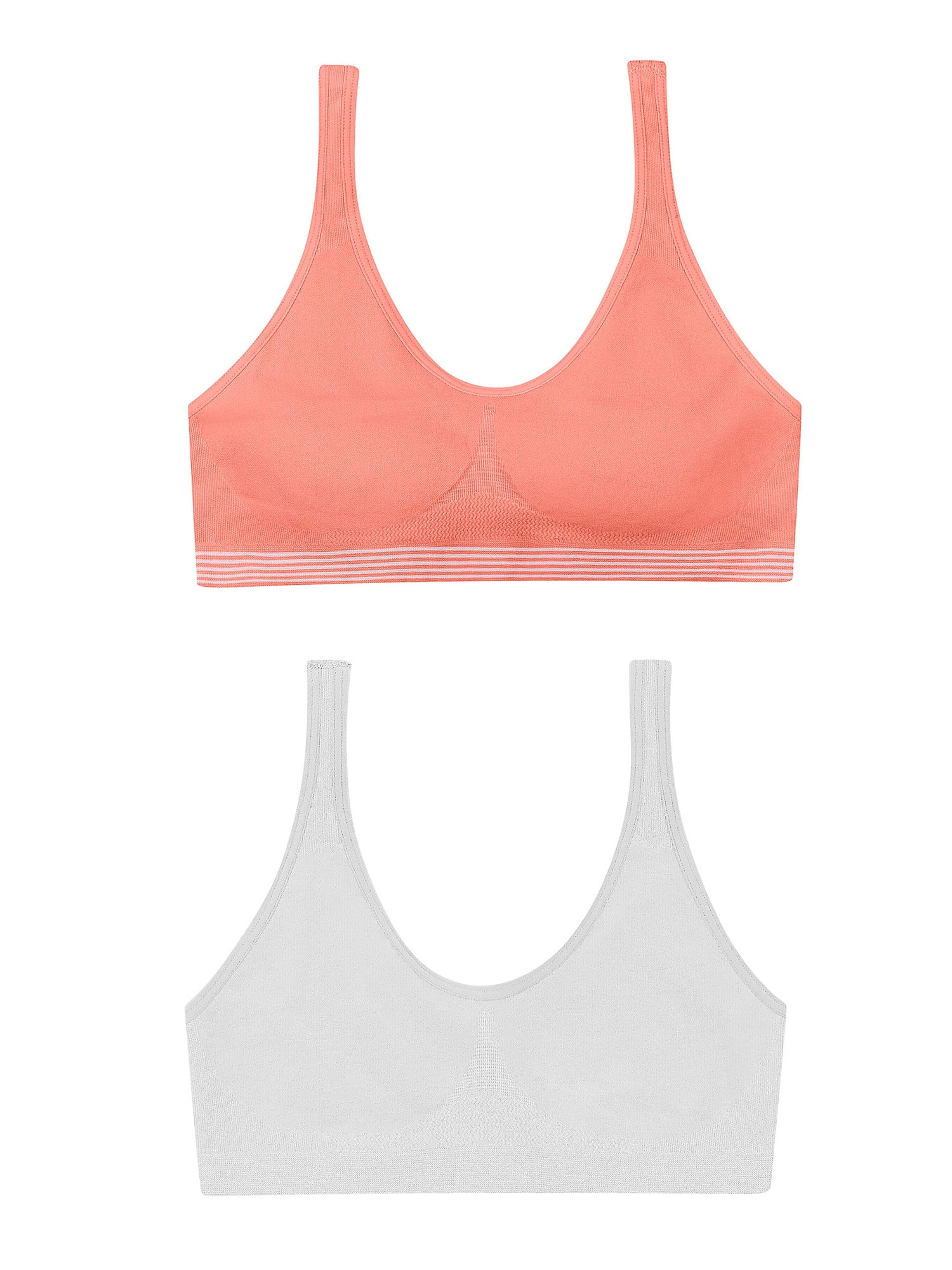 Hanes Girls' Cozy Seamless Wirefree Pullover Bra 2-Pack S - Walmart.com