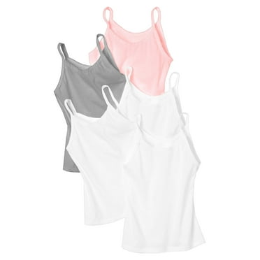 Hanes Girls Tanks, 3 Pack Cami Tanks With Shelf Bra Value Pack Sizes 6 ...