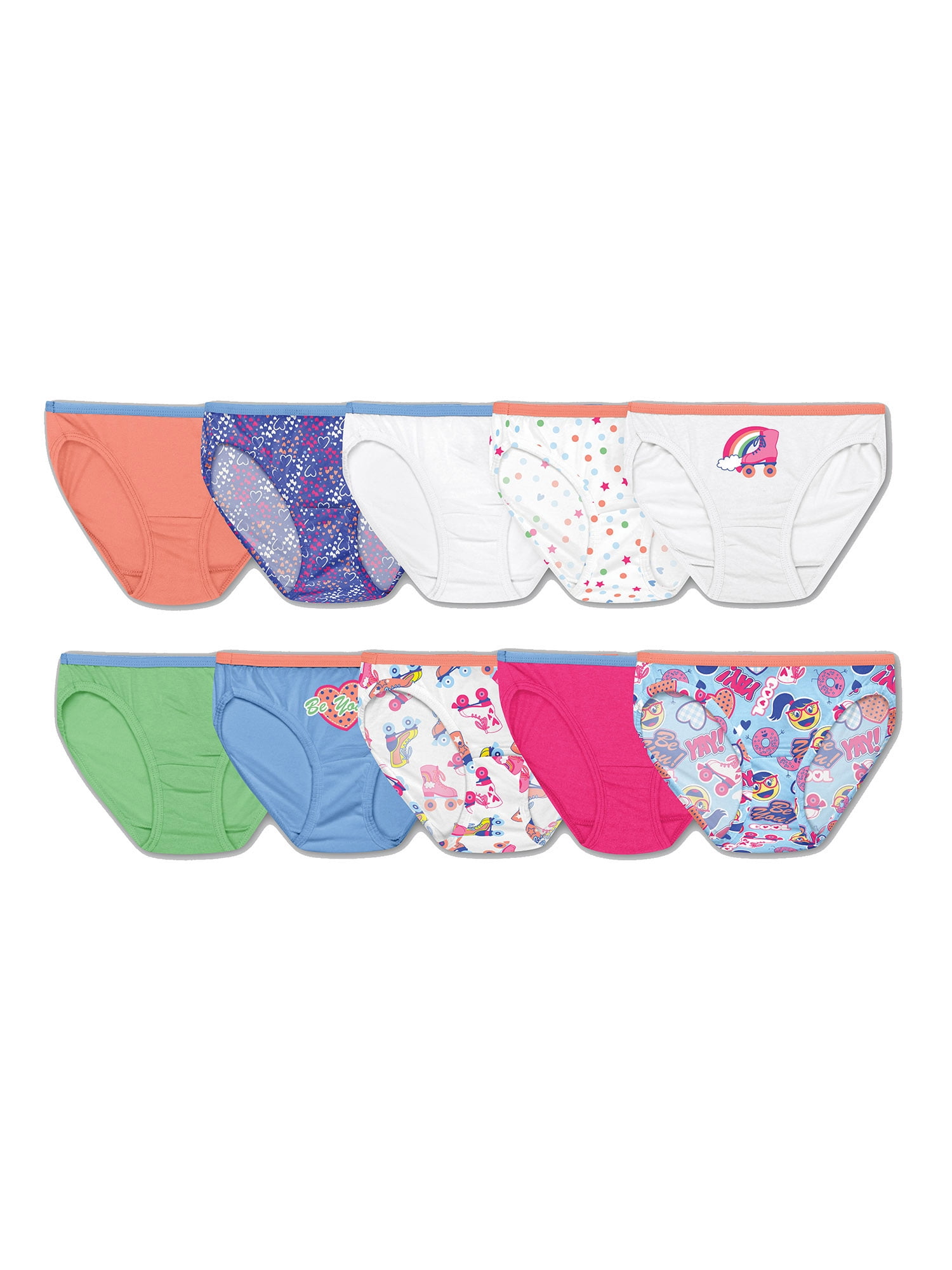 Hanes Girls' Low Rise Briefs, 10 pack - Walmart.com