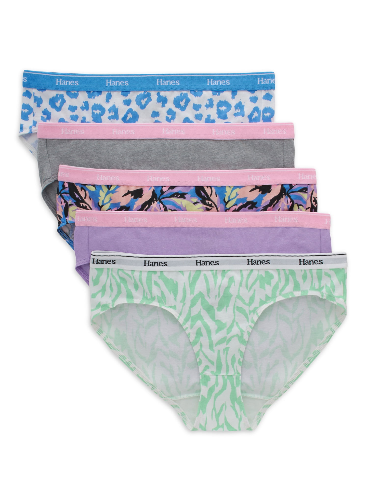 Hanes Girls' Originals Cotton Stretch Hipster, 5-Pack - Walmart.com