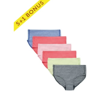 Hanes Girls' Pure Comfort Microfiber Hipster, 5+1 Bonus Pack - Walmart.com