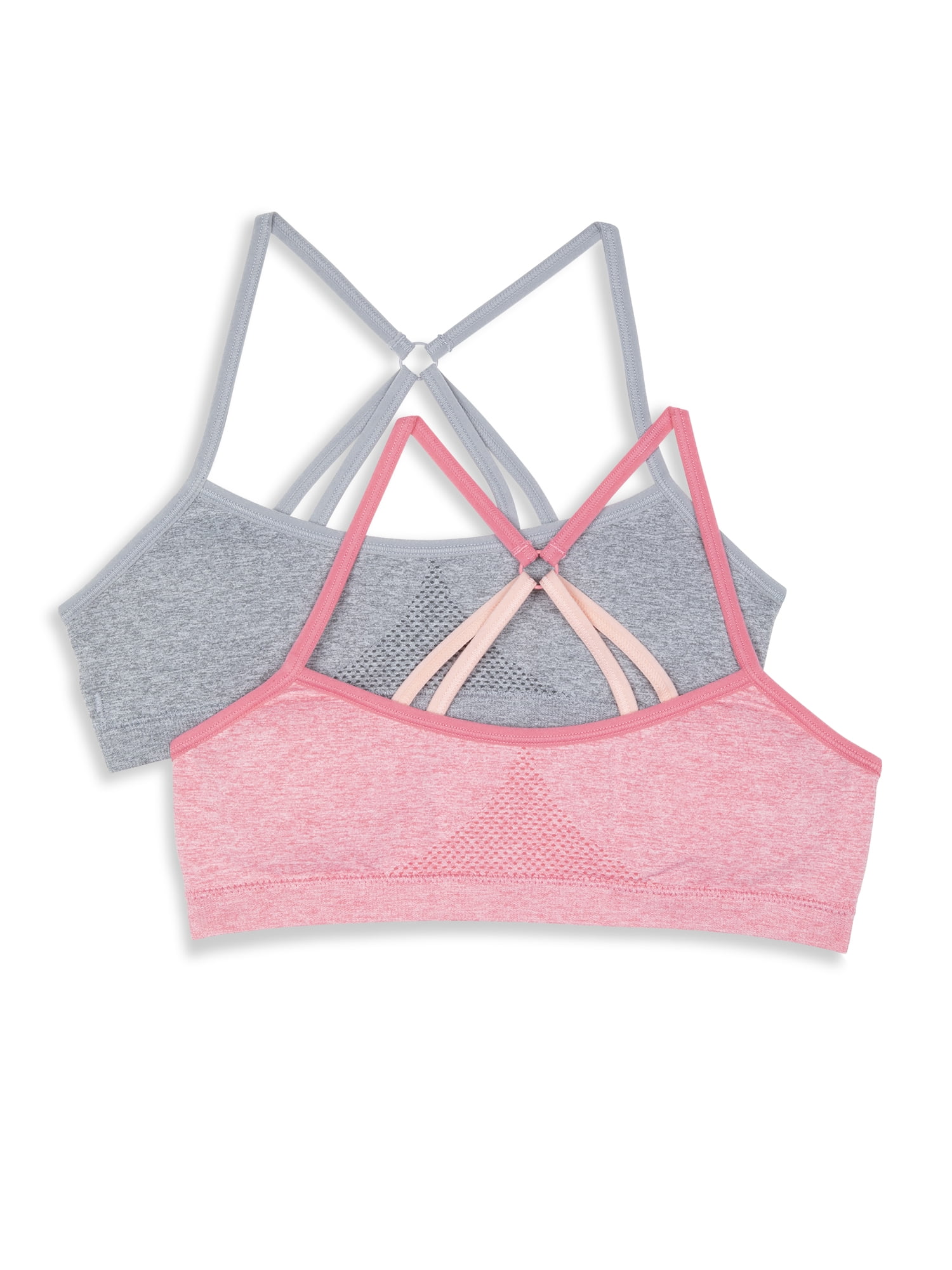 Hanes Girls' Seamless Strappy Back Bralette, 2-Pack, Sizes (S-XXL ...