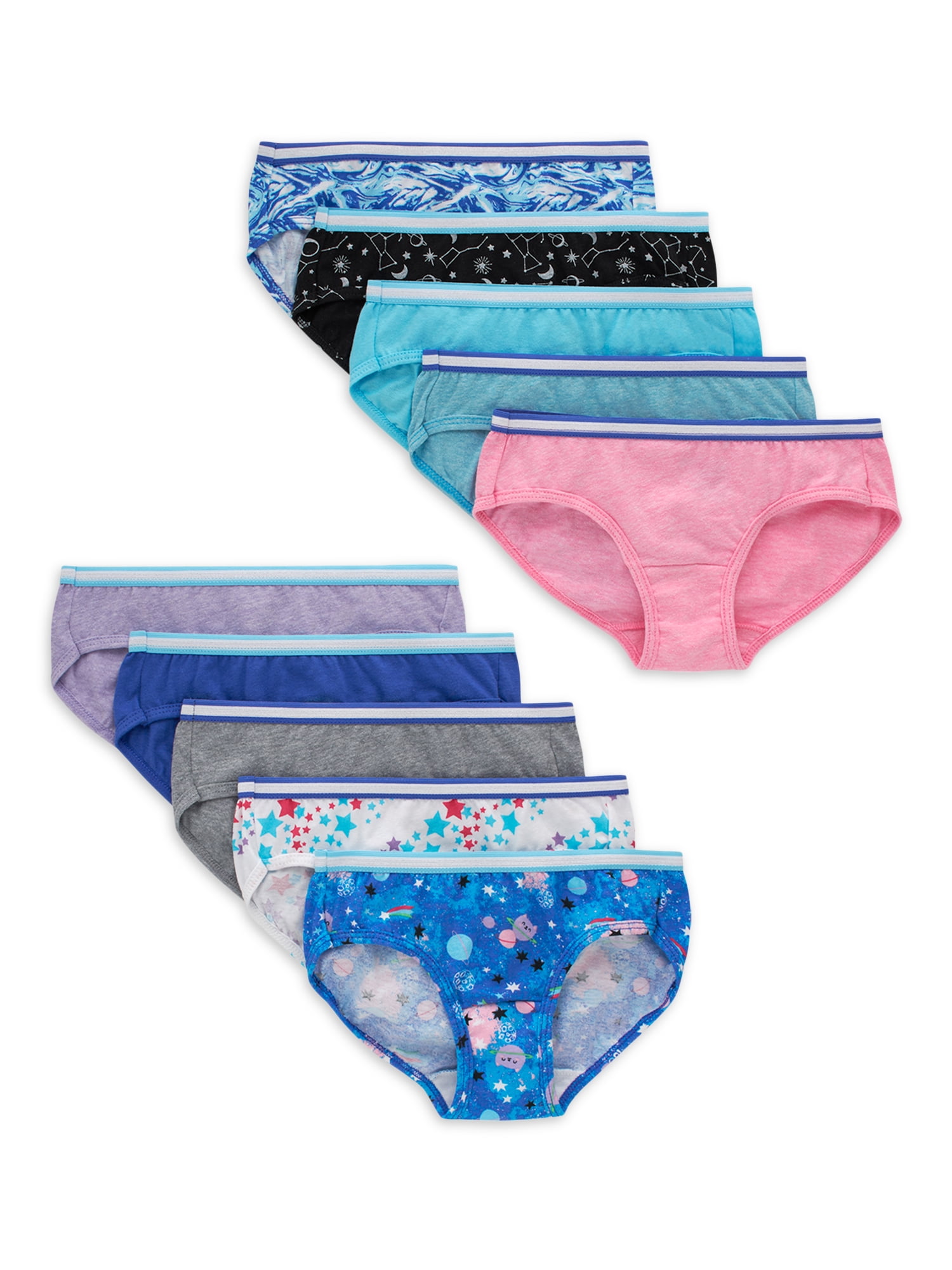 Hanes Girls' Sparkle Cotton Hipster, 10 Pack - Walmart.com