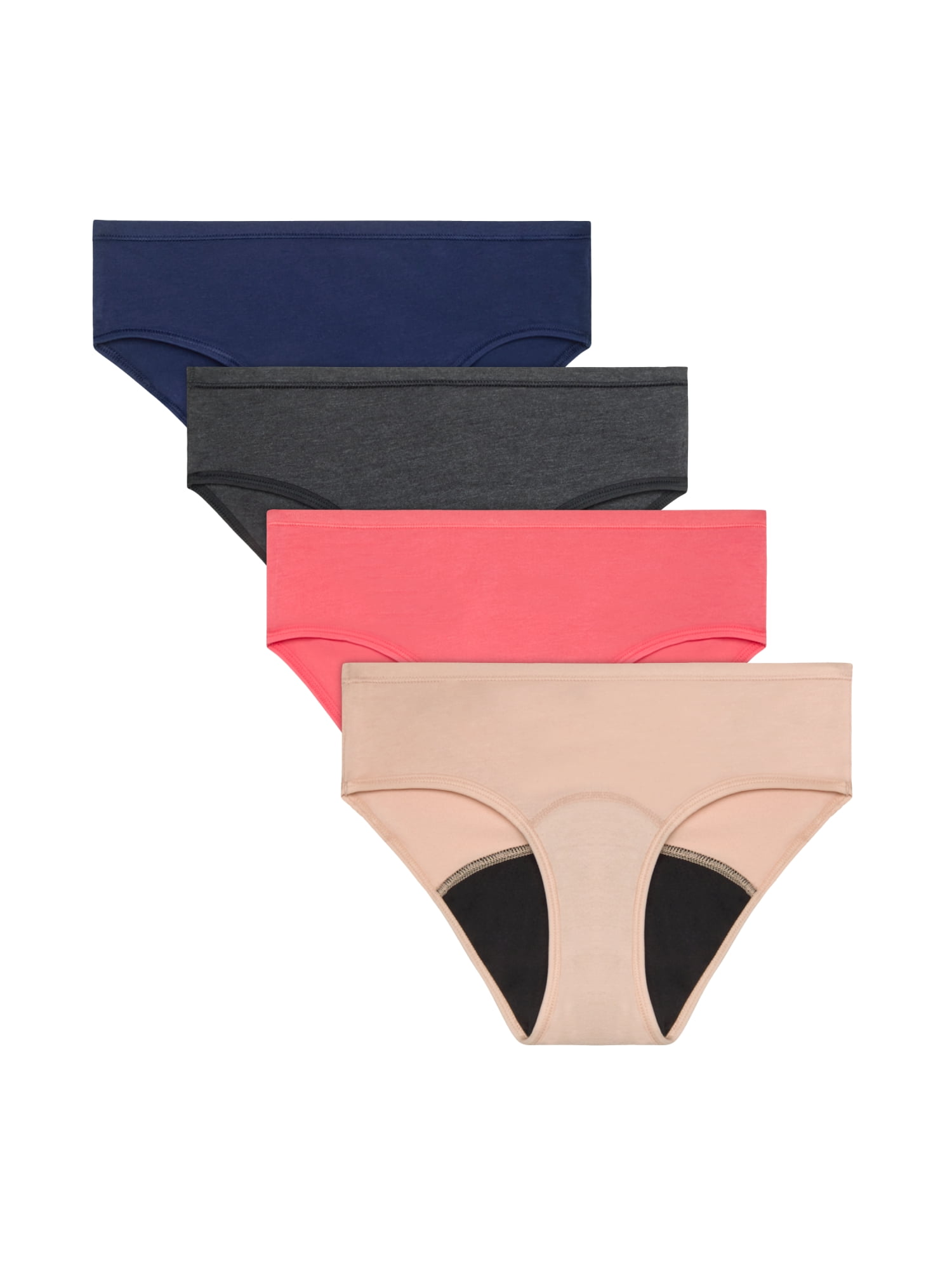 Hanes Girls' Tagless Hipster Period Panty, 4 Pack - Walmart.com