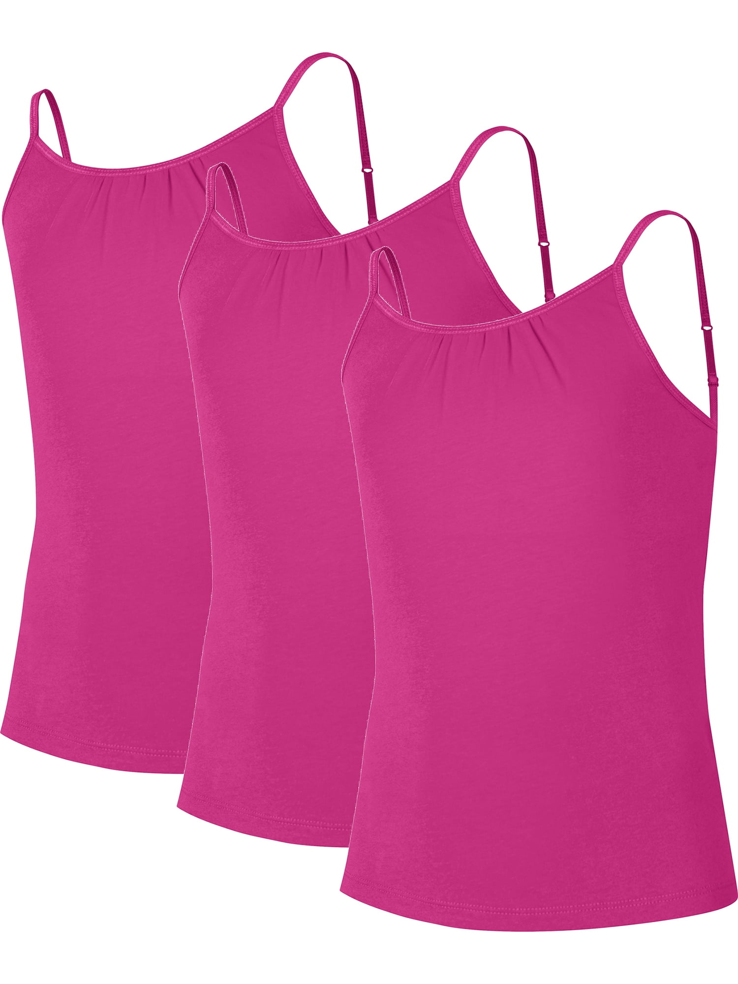 Hanes Girls Tanks, 3 Pack Cami Tanks With Shelf Bra Value Pack Sizes 6 ...