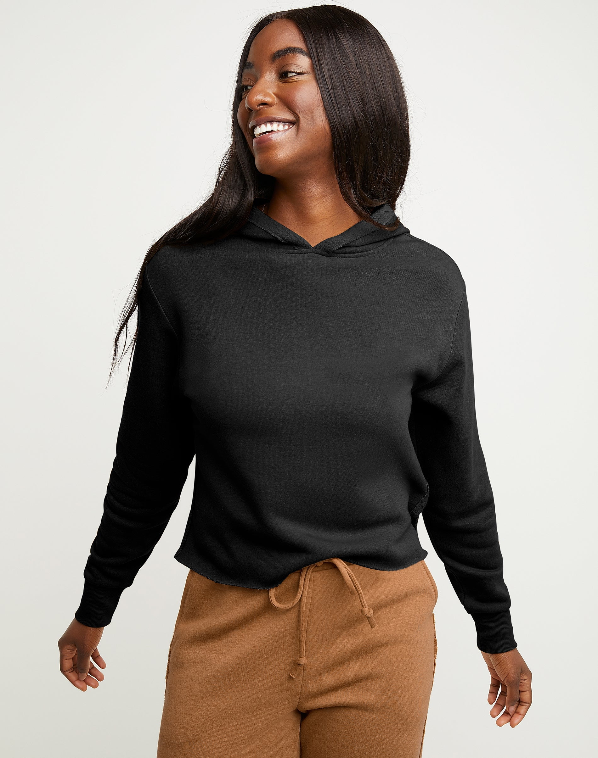 Hanes Hoodie Women's Raw Edge Pullover Sweatshirt Soft Long Sleeve sz ...
