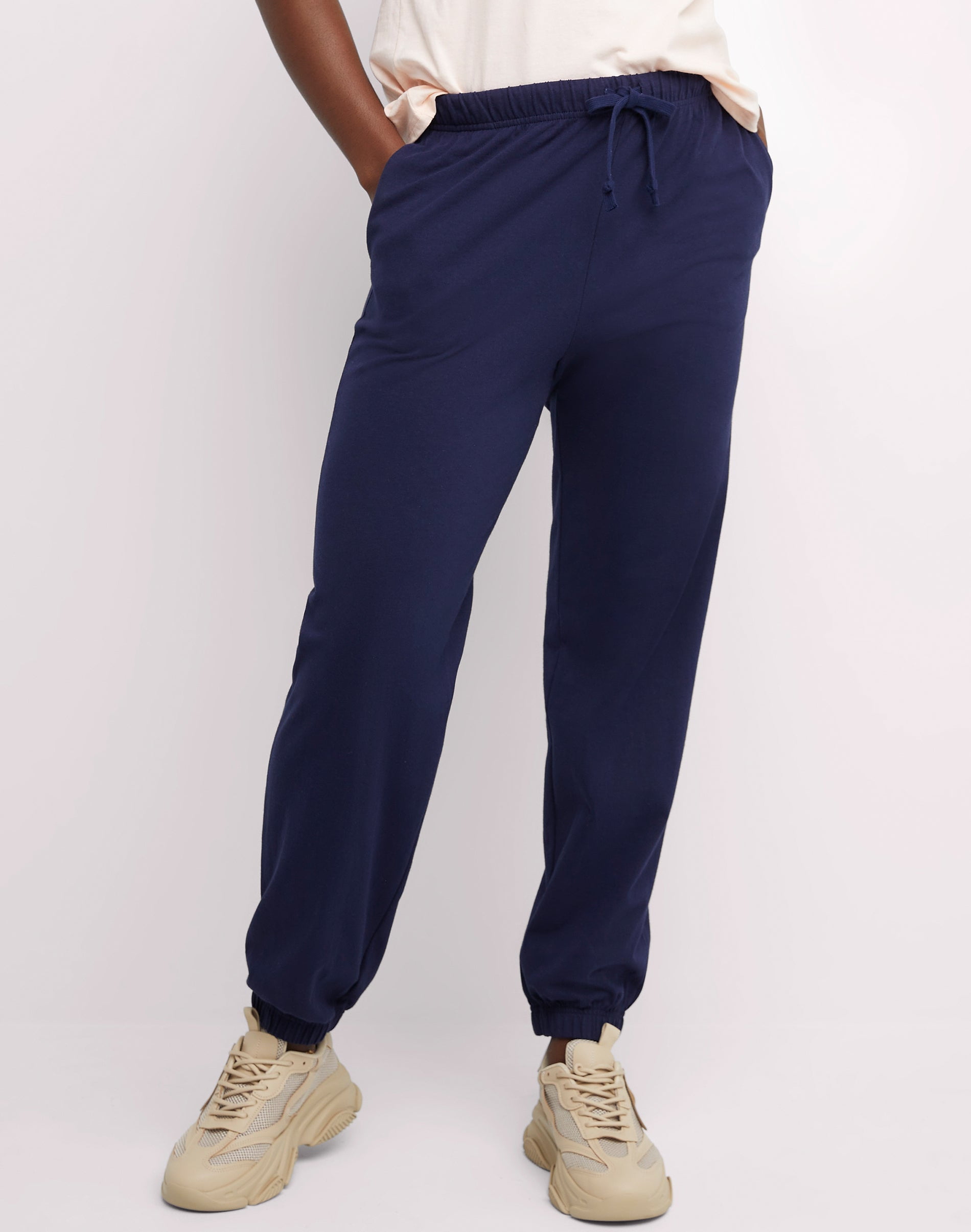 Hanes Jersey Joggers Essentials Women Cotton Sweatpants Pockets 29 ...