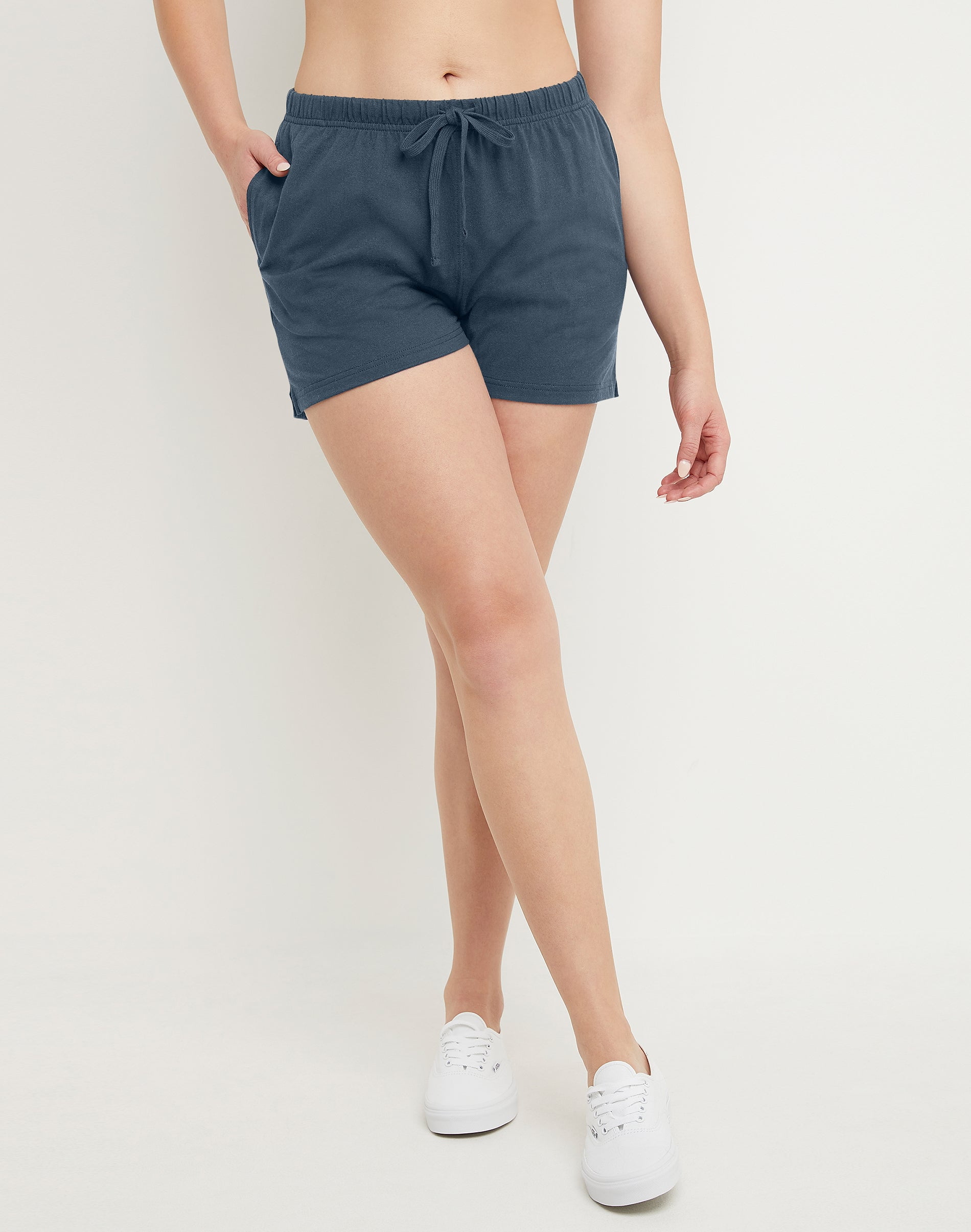 Hanes Jersey Shorts Women's Originals Cotton Pockets Drawcord Cotton 2. ...