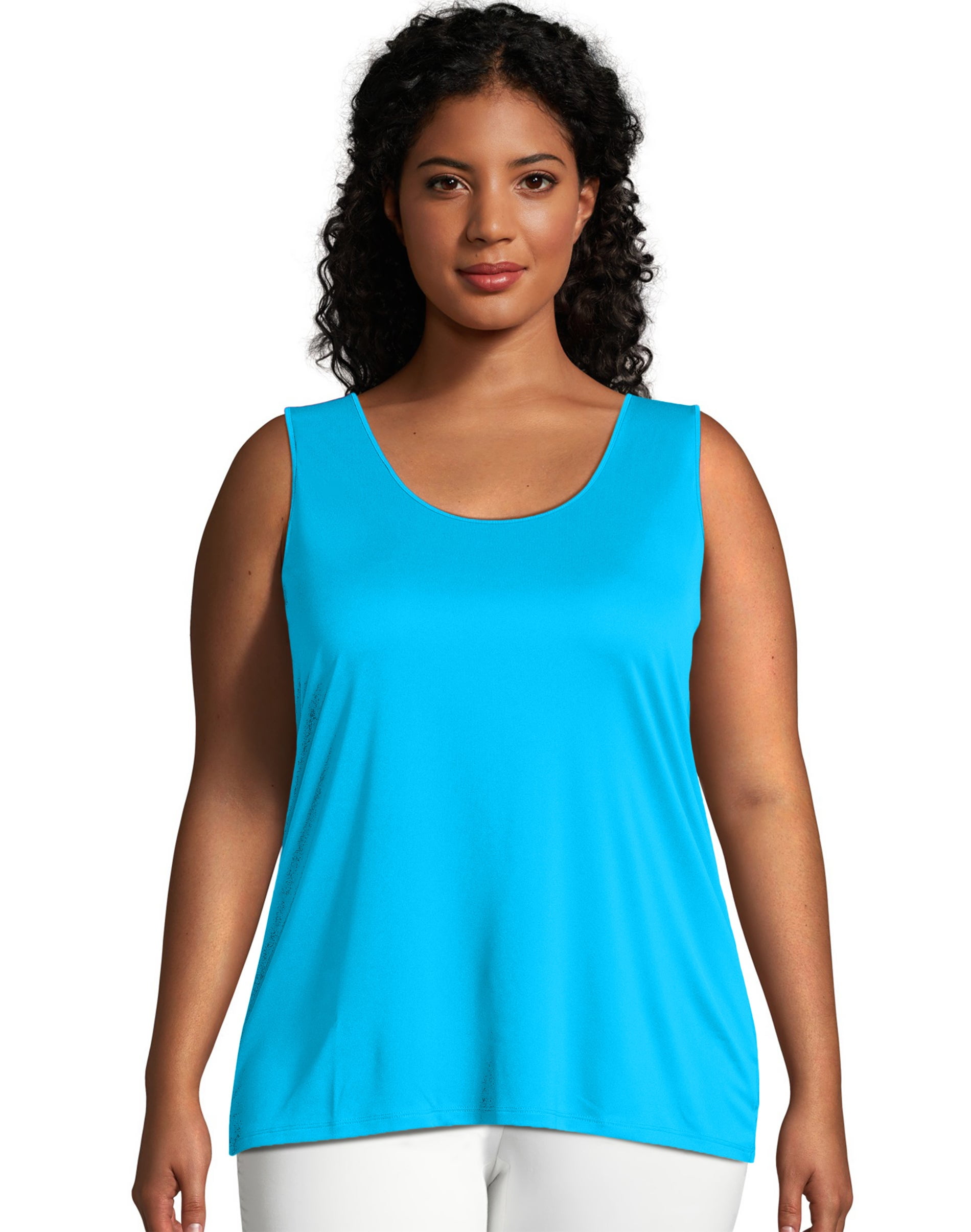 Just My Size Women's Plus Size Cool DRI Performance Scoop Neck Tank ...