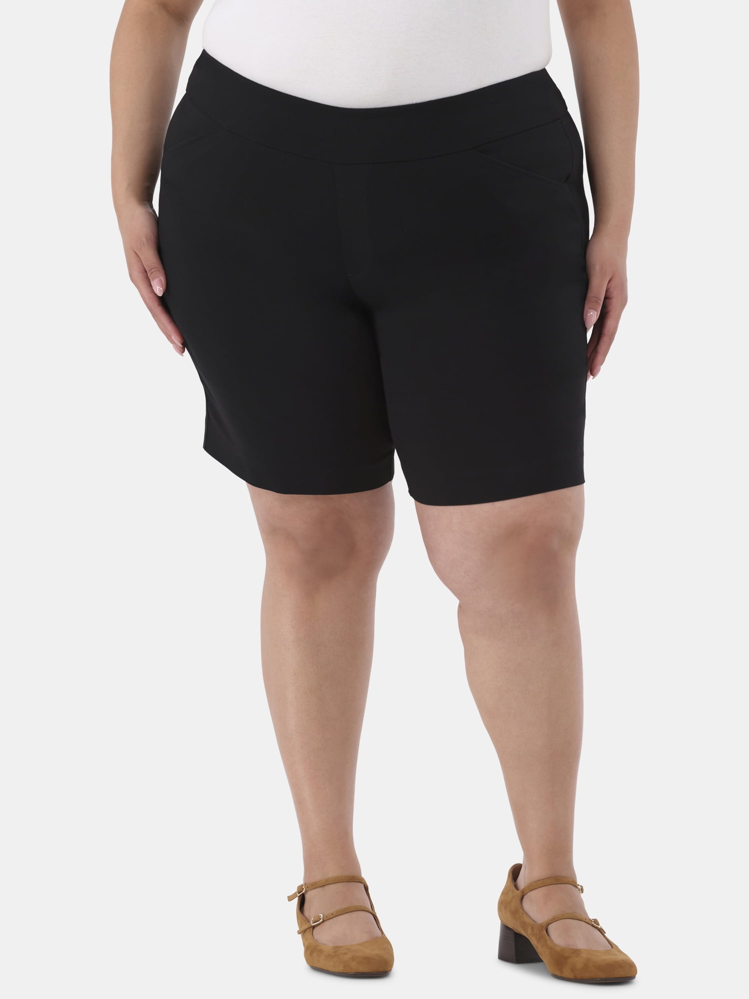 JMS Just My Size by Hanes Women's Plus Pull On Millennium Bermuda ...