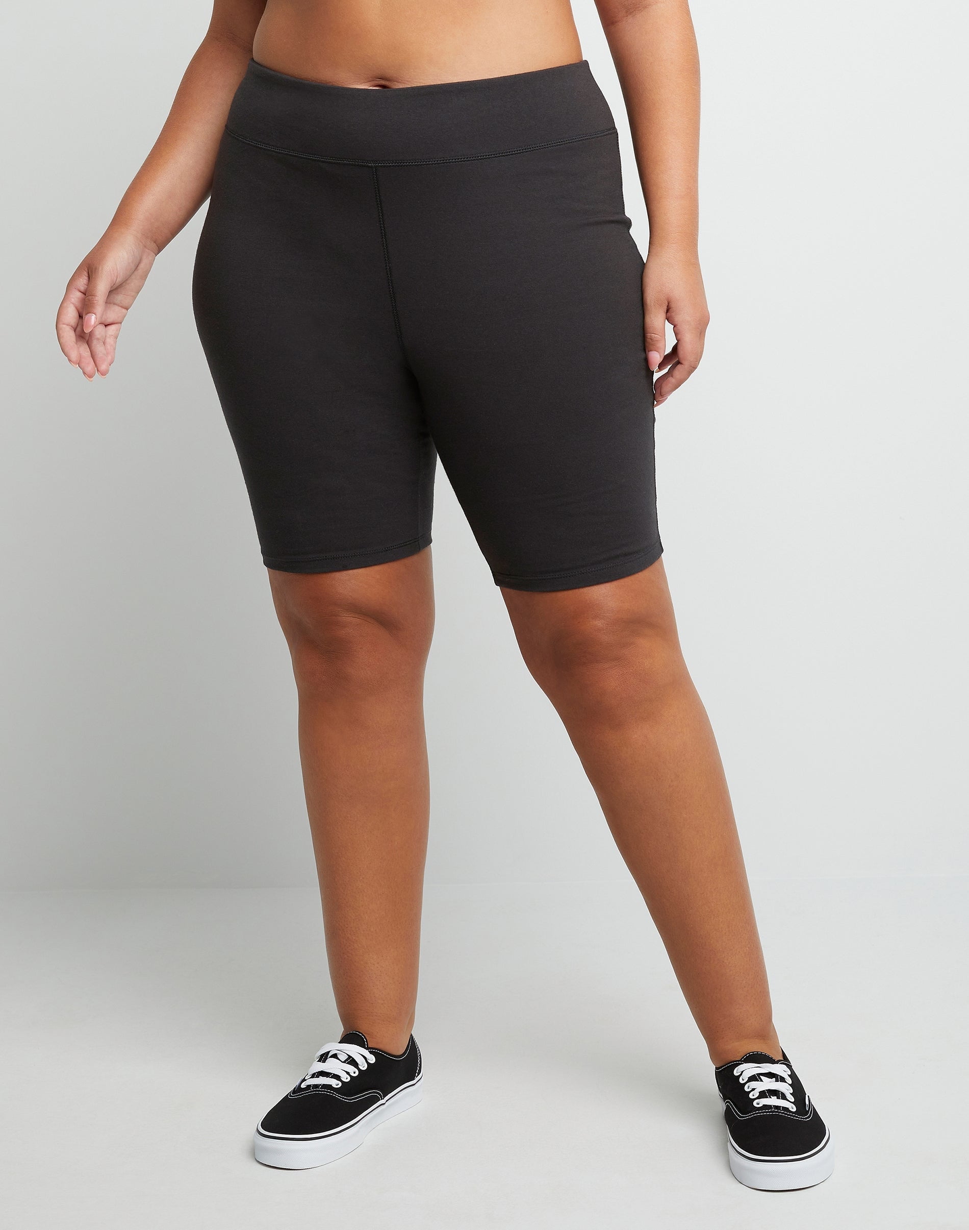 Hanes Just My Size Women's Stretch Jersey Bike Shorts, 9" (Plus ) Black 5X - Walmart.com