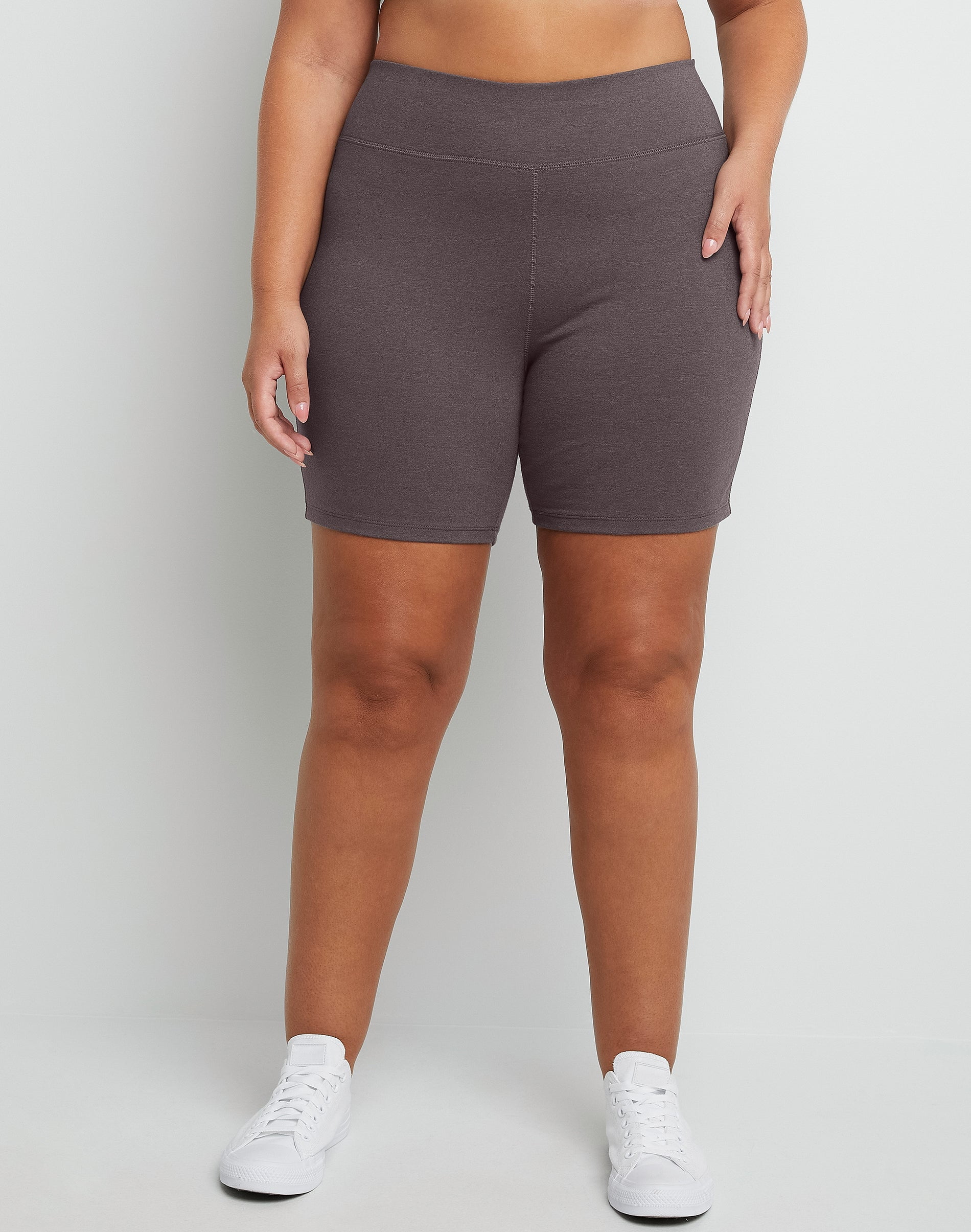 Hanes Just My Size Women's Stretch Jersey Bike Shorts, 9" (Plus ) Charcoal Heather 2X - Walmart.com