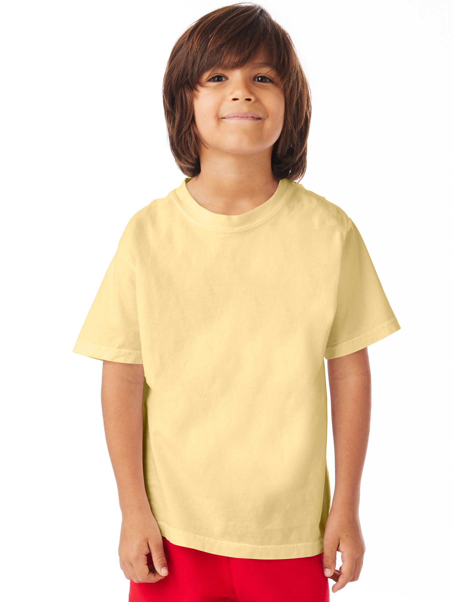 Hanes Kids' Garment Dyed Cotton T-Shirt Summer Squash L - Walmart.com