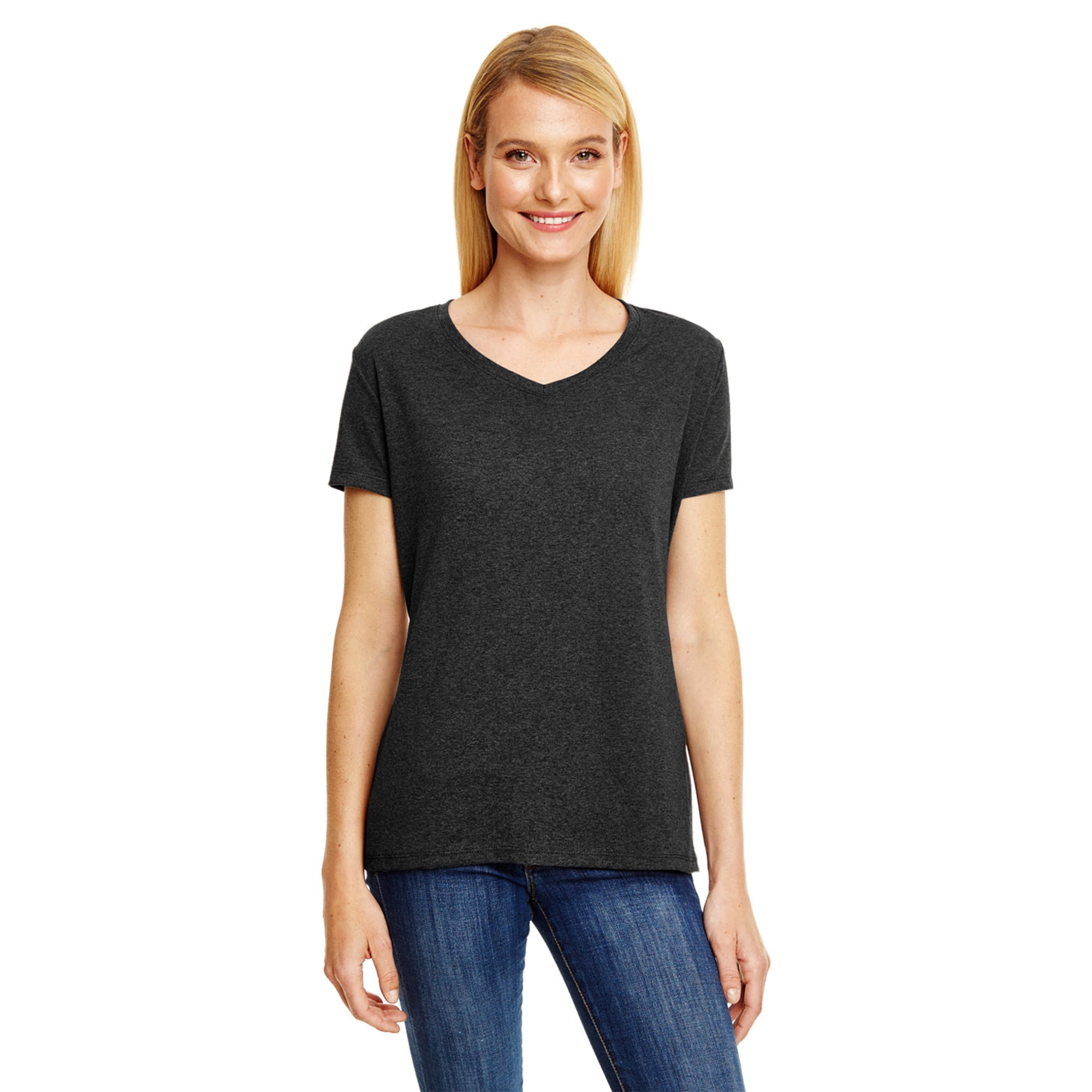 Hanes Ladies' X-Temp Tri-Blend V-Neck Tee - Walmart.com