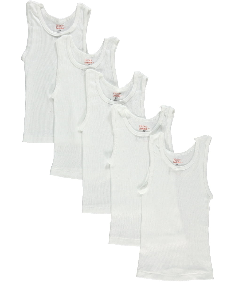 Hanes Little Boys' Toddler 5-Pack Tagless Tanks (Sizes 2T - 4T ...