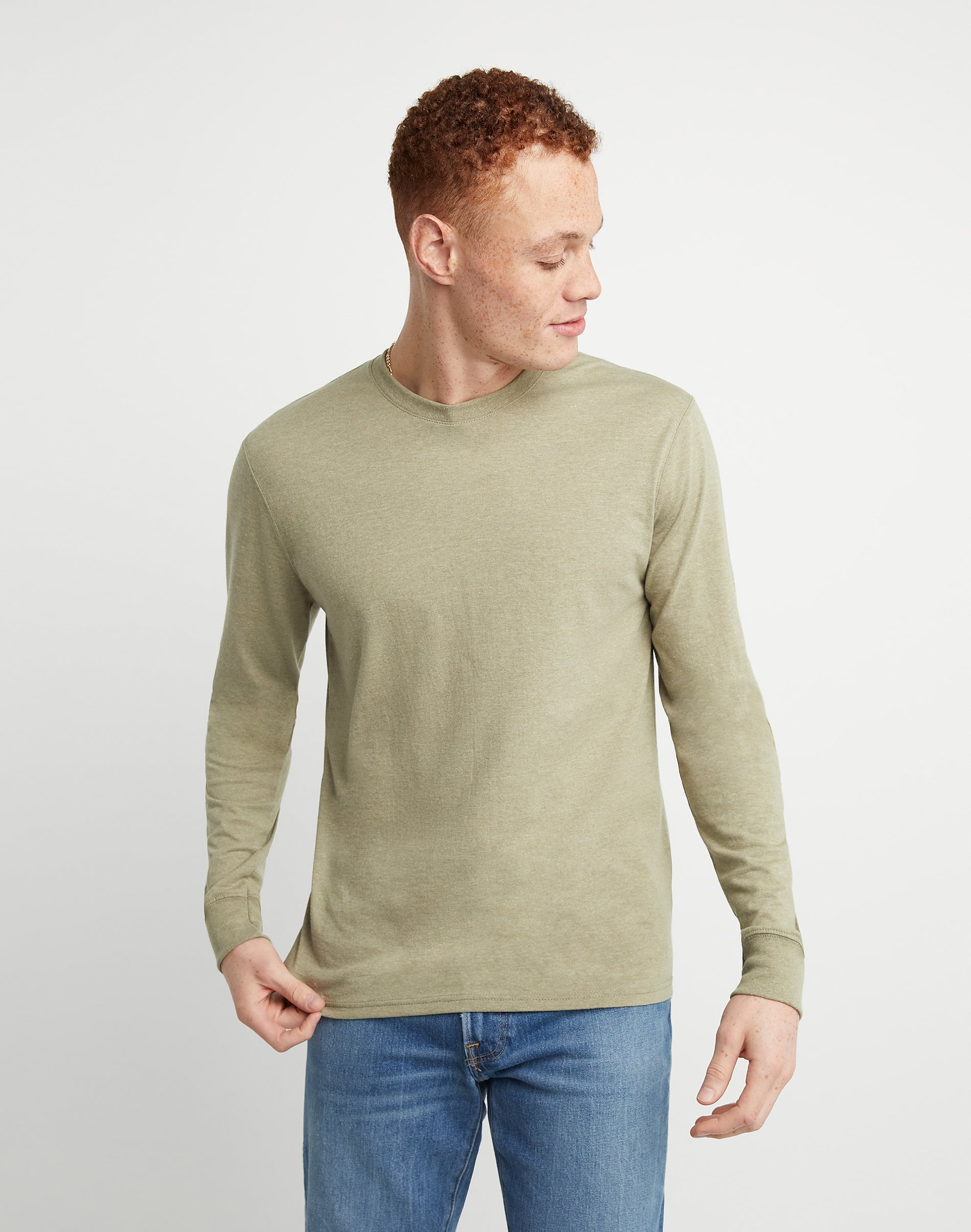 Hanes Long Sleeve T-Shirt Originals Big &Tall Men's Tee Lightweight sz ...