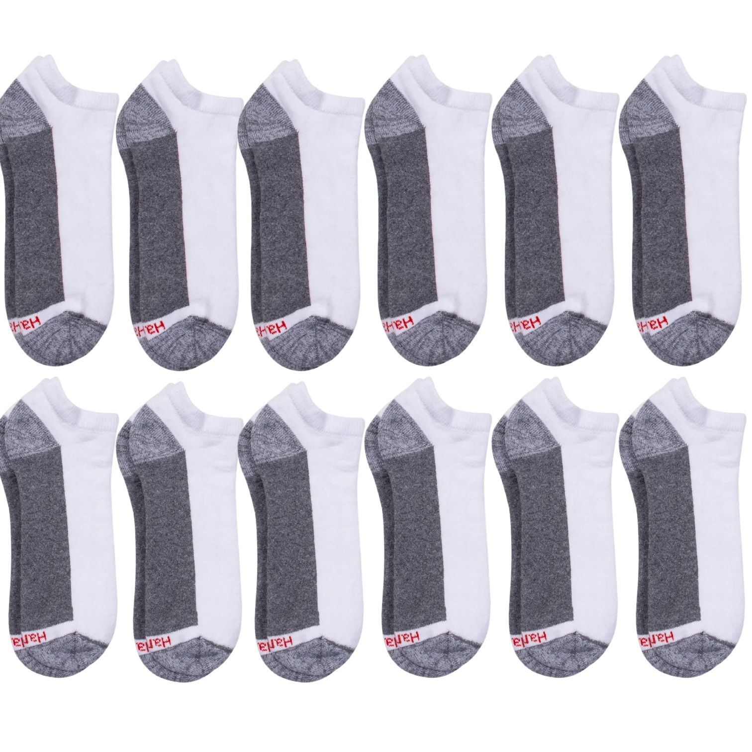 Hanes Low Cut 12-Pack Socks Mens Max Cushion Breathable Wicking Cool ...