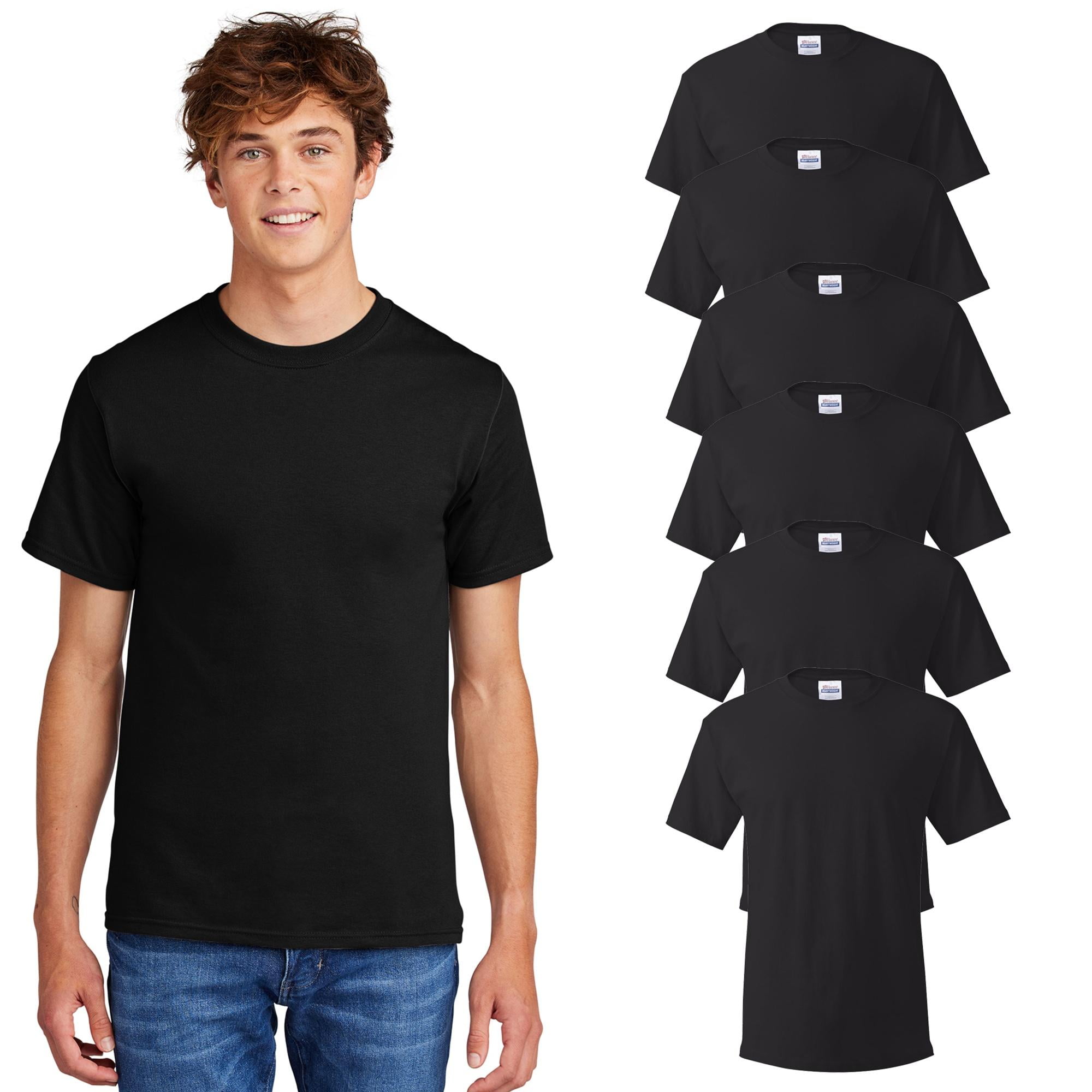 Hanes - Men Bulk T-Shirt, Short Sleeve Tee | Crew Neck, Classic Fit ...