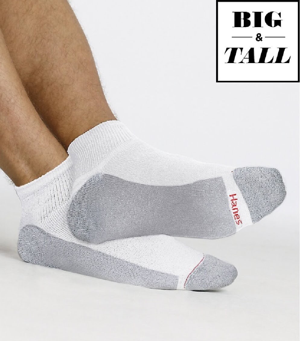 Hanes Men's Big & Tall Ankle Socks, Style 145V12 - Walmart.com