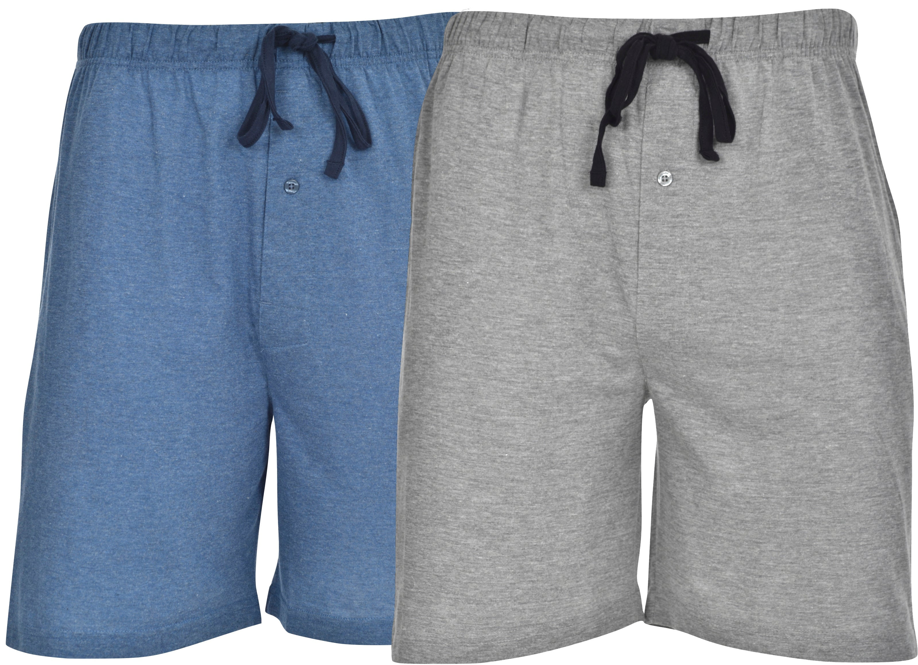 Hanes Men's 2-Pack Cotton Lounge Drawstring Knit Shorts with Waistband ...