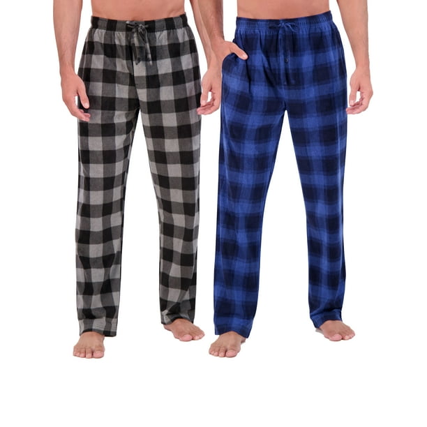 Hanes Men's Cozy Microfleece Pajama Sleep Pants, 2-Pack, Sizes S-2XL ...