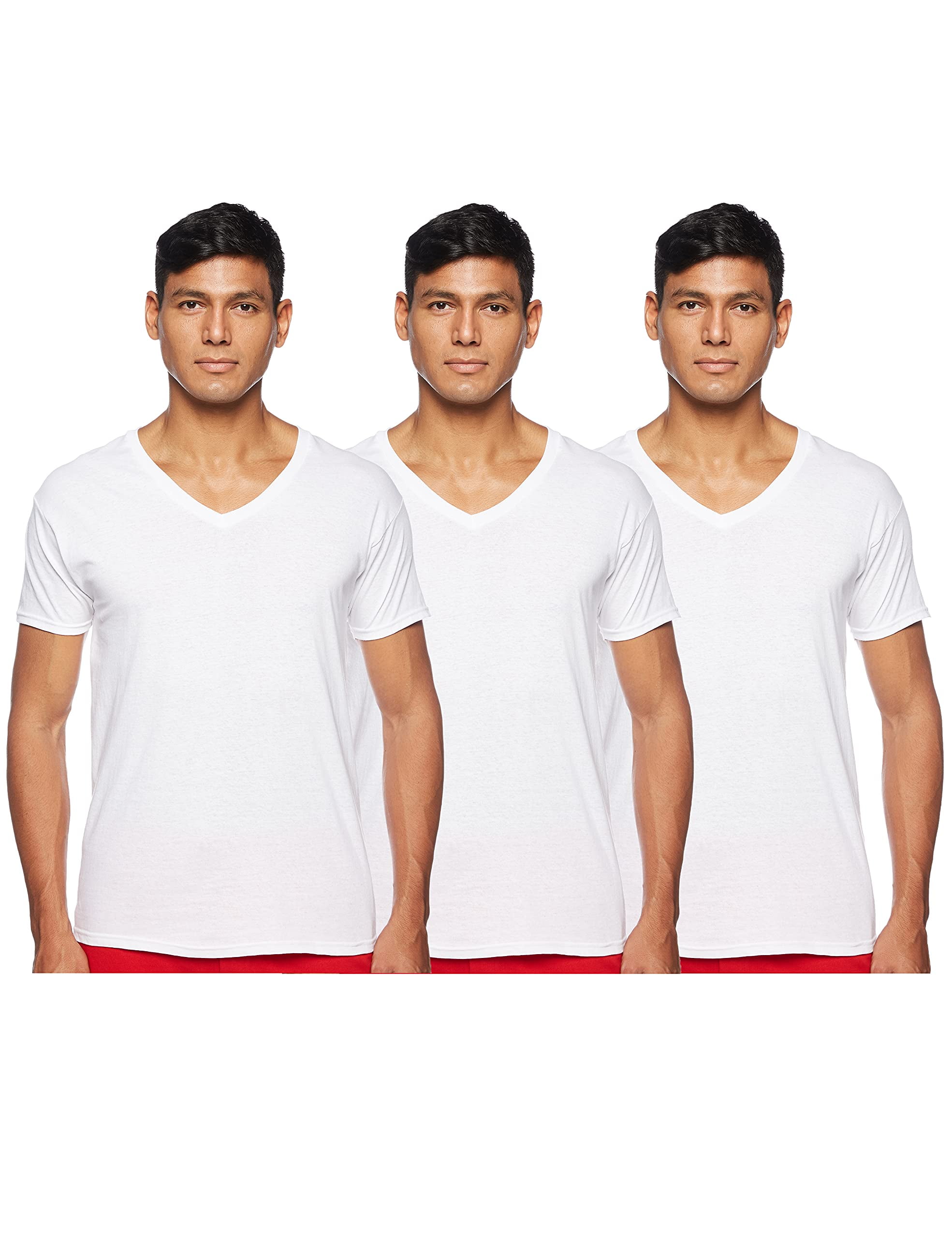 Hanes Men's 4-Pack ComfortBlend V-Necks - Assorted Colors Size Large ...