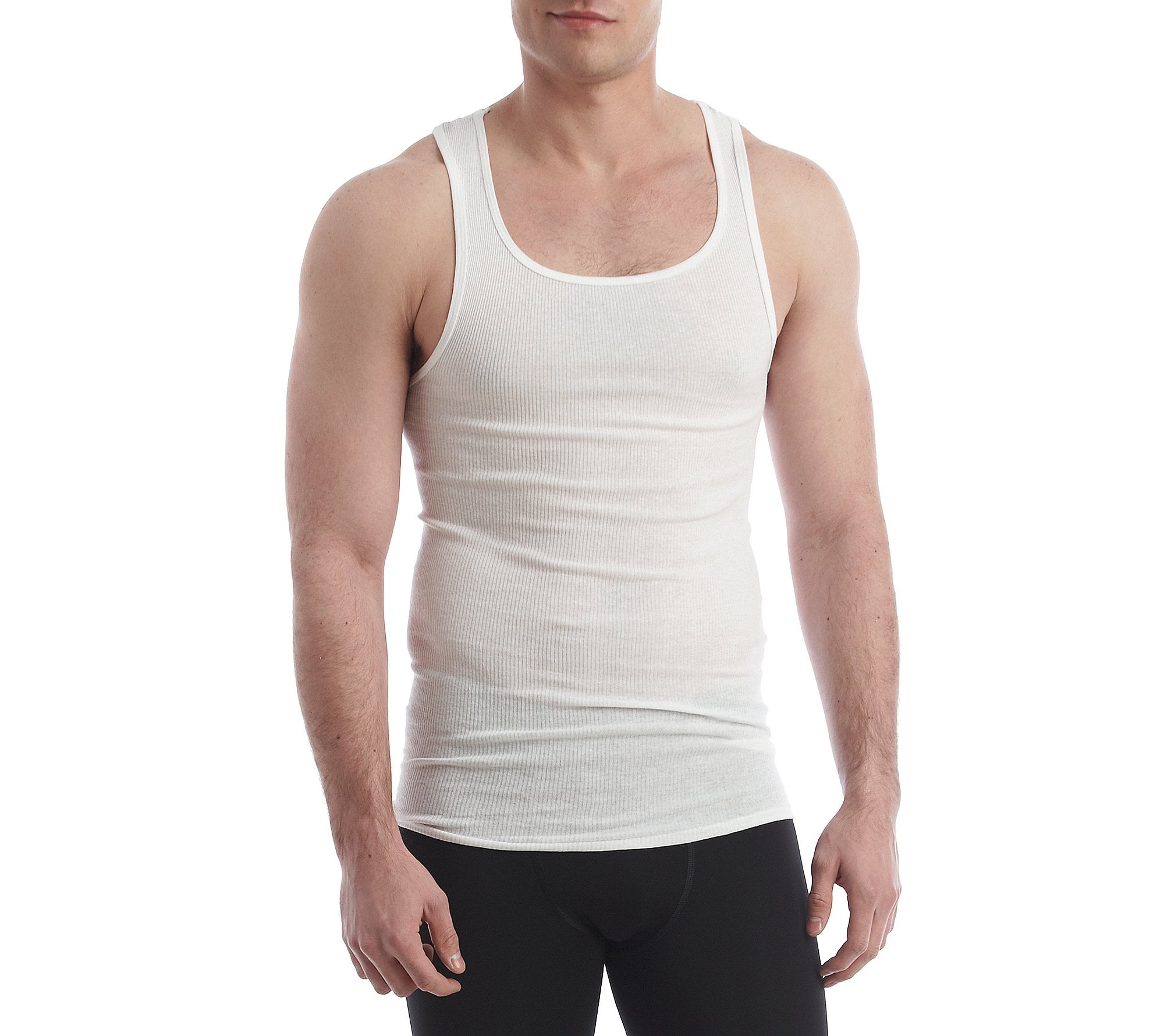 Hanes Men's 4-Pack FreshIQ Tanks, White, Large - Walmart.com