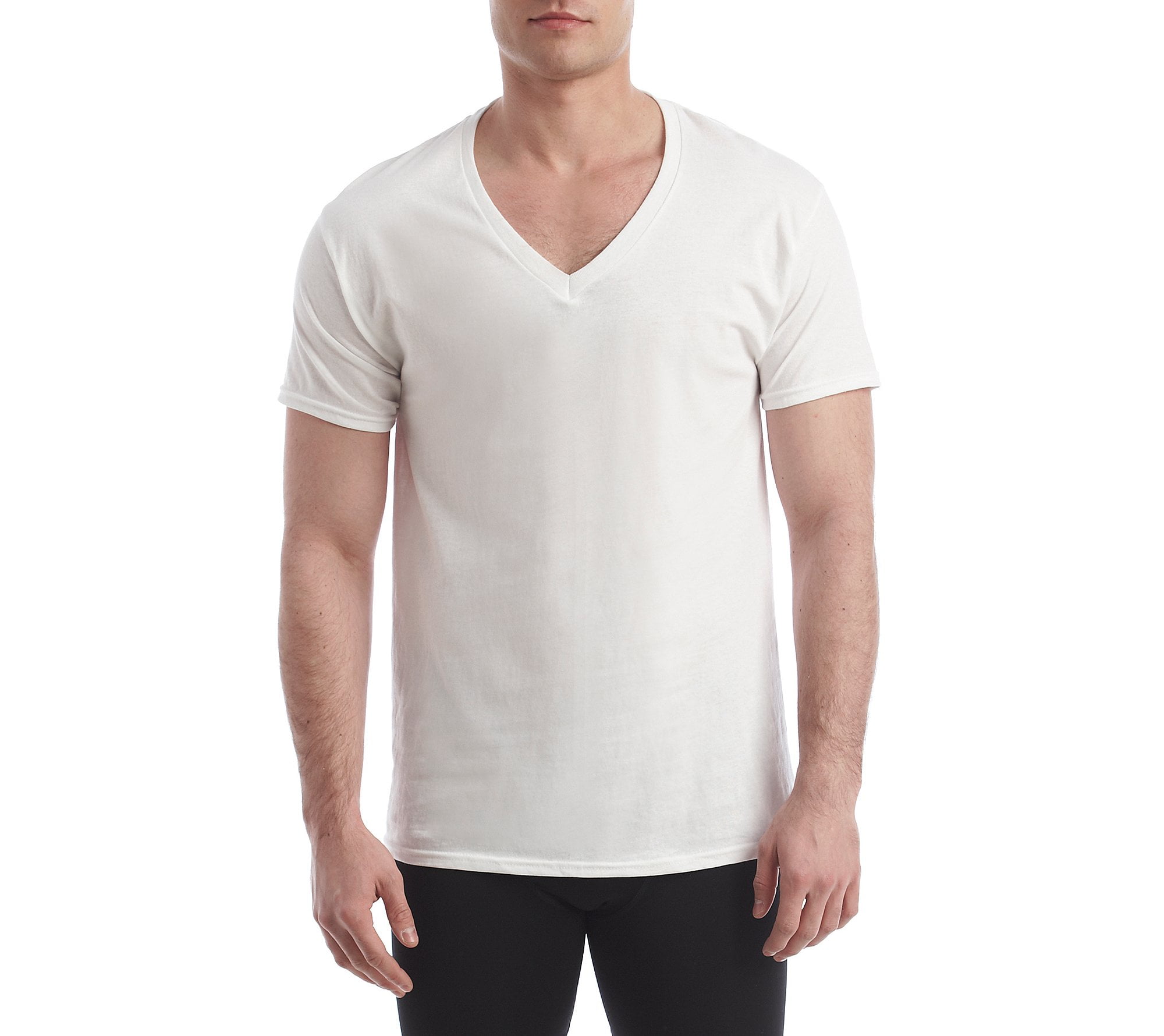 Hanes Men's 4-Pack FreshIQ V-Neck Shirt, White, X-Large Bulk Packaging ...