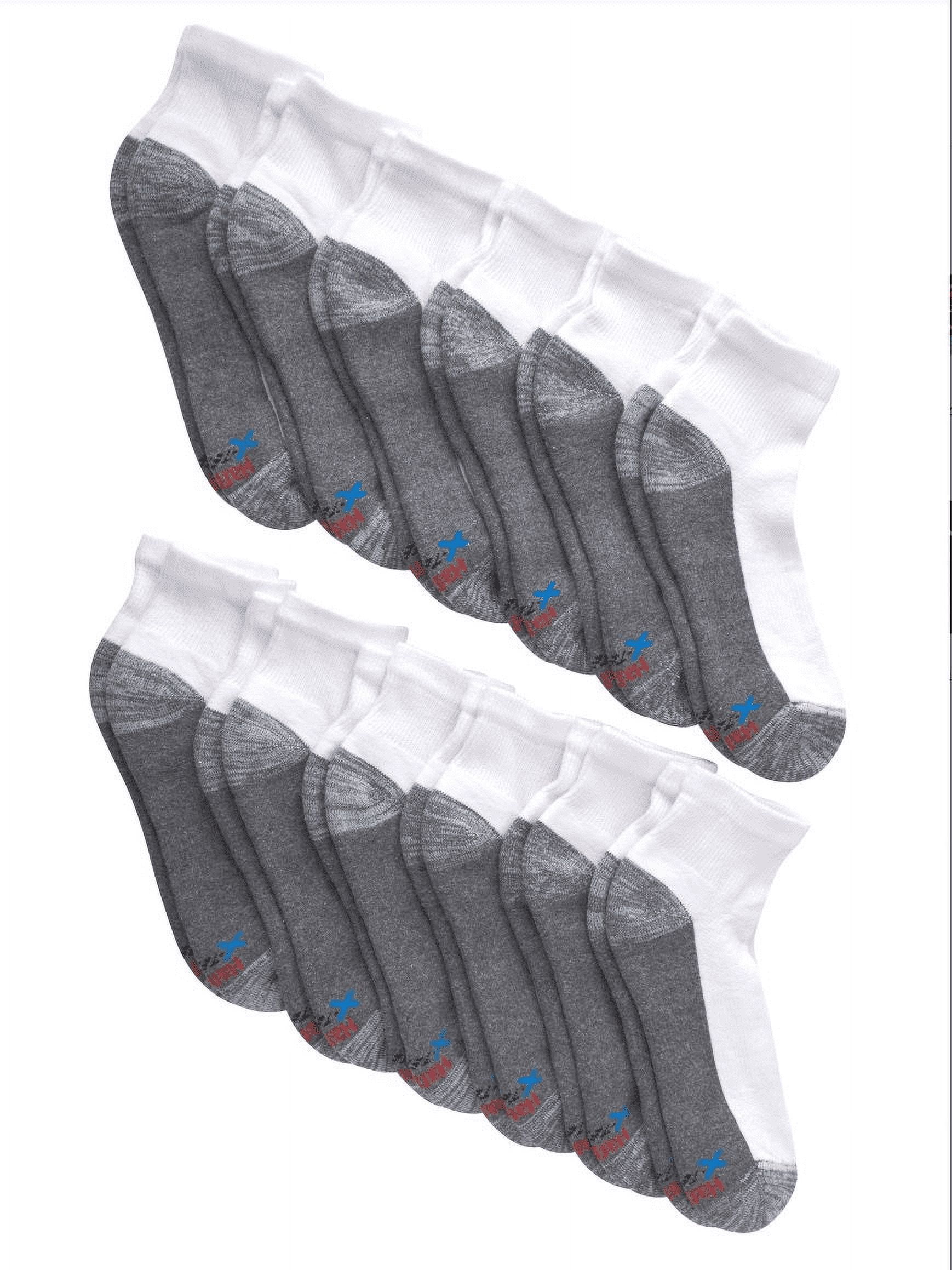 Hanes Men's 48-Pack X-Temp Cool Ankle Socks, FreshIQ Odor Protection ...