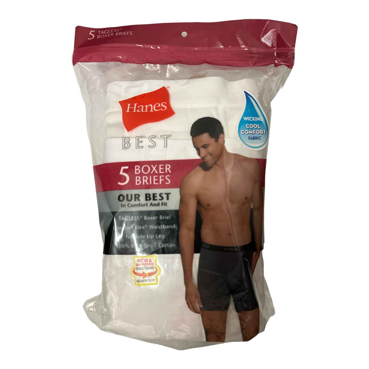 Hanes Men's 5-Pack Best Comfort & Fit Tagless Flex Waistband No Ride-Up ...