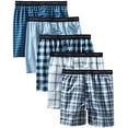 Hanes Men's Comfort Flex Tartan Boxer 5-Pack, Tagless, Exposed Waistband, Assorted, XX-Large ...