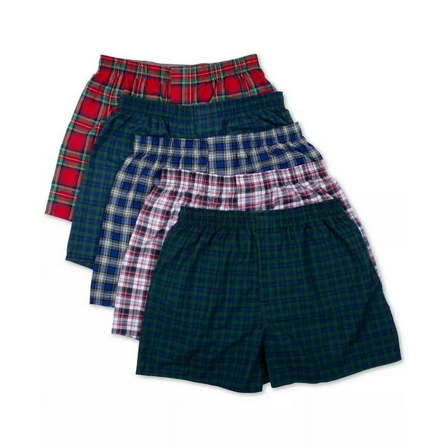 Hanes Men's 5-Pack Woven Boxers | Small Size - Walmart.com