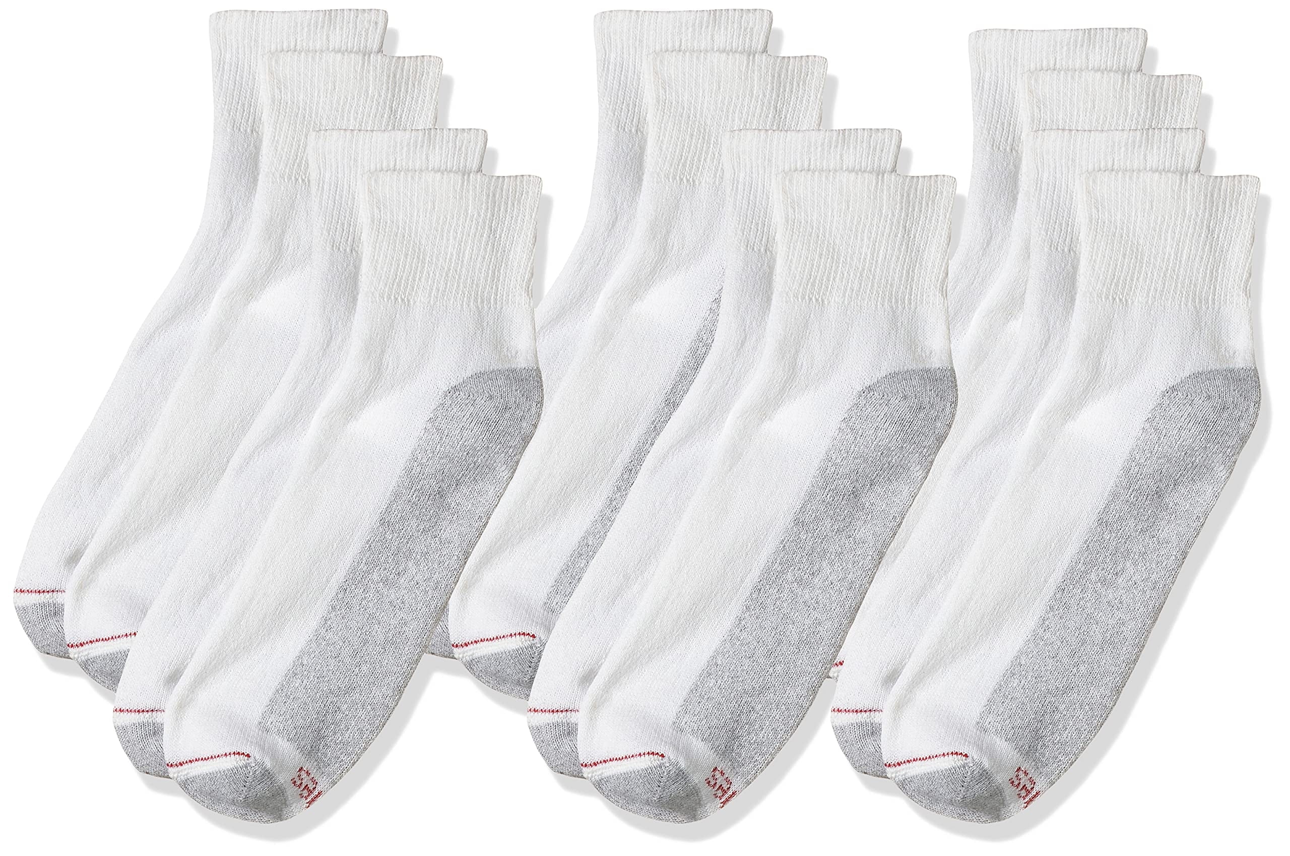 Hanes Men's 6-Pack Cushion Crew Socks (12-14 / Shoe: 13-15), 3 PK 18 ...