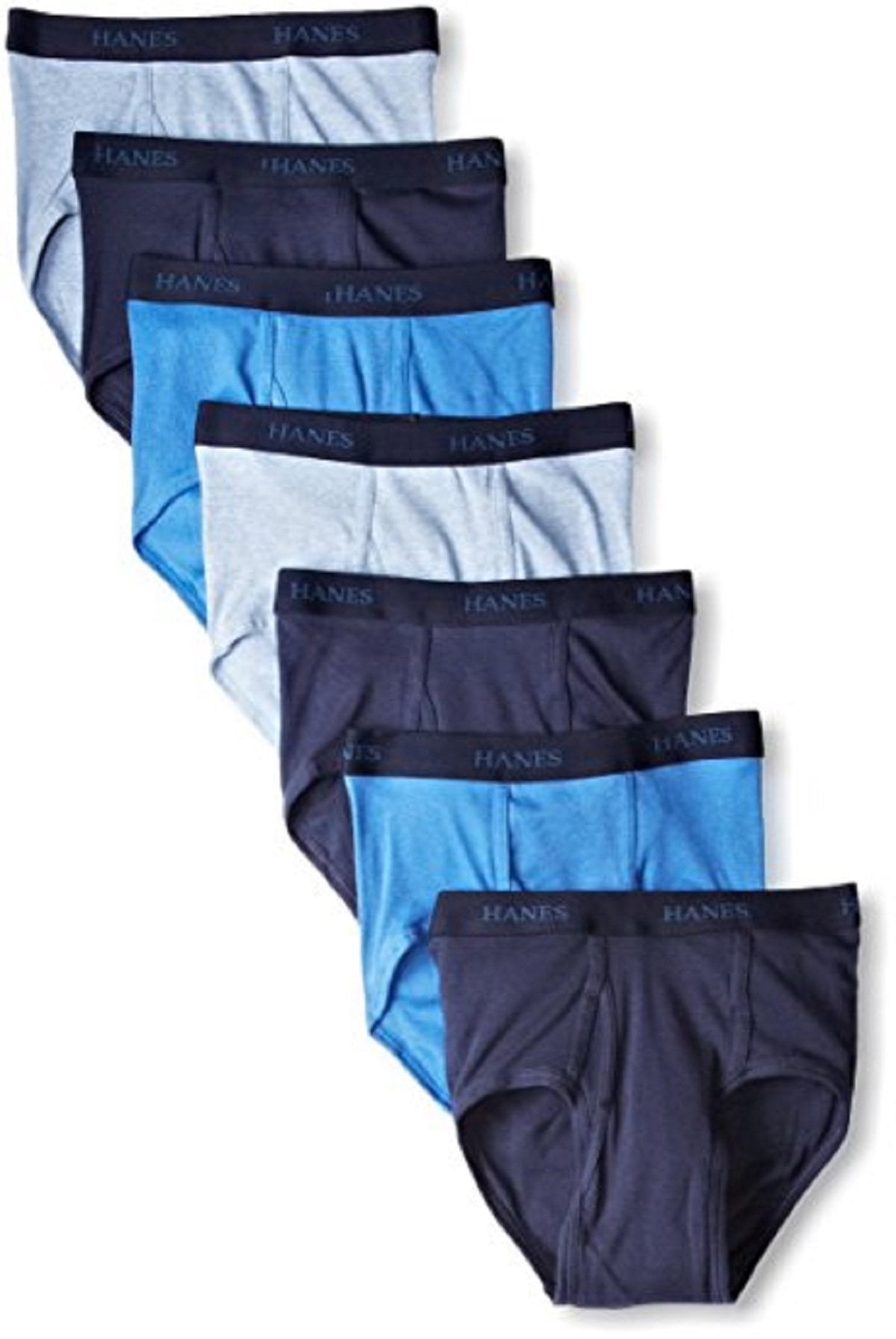Hanes Men's 7-Pack Briefs_Blue Assorted_L - Walmart.com