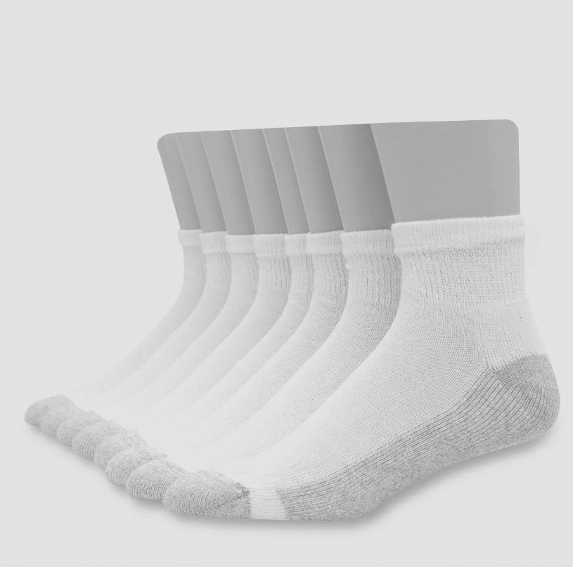 Hanes Men's 8pk Ankle Socks with FreshIQ - 6-12 - Walmart.com