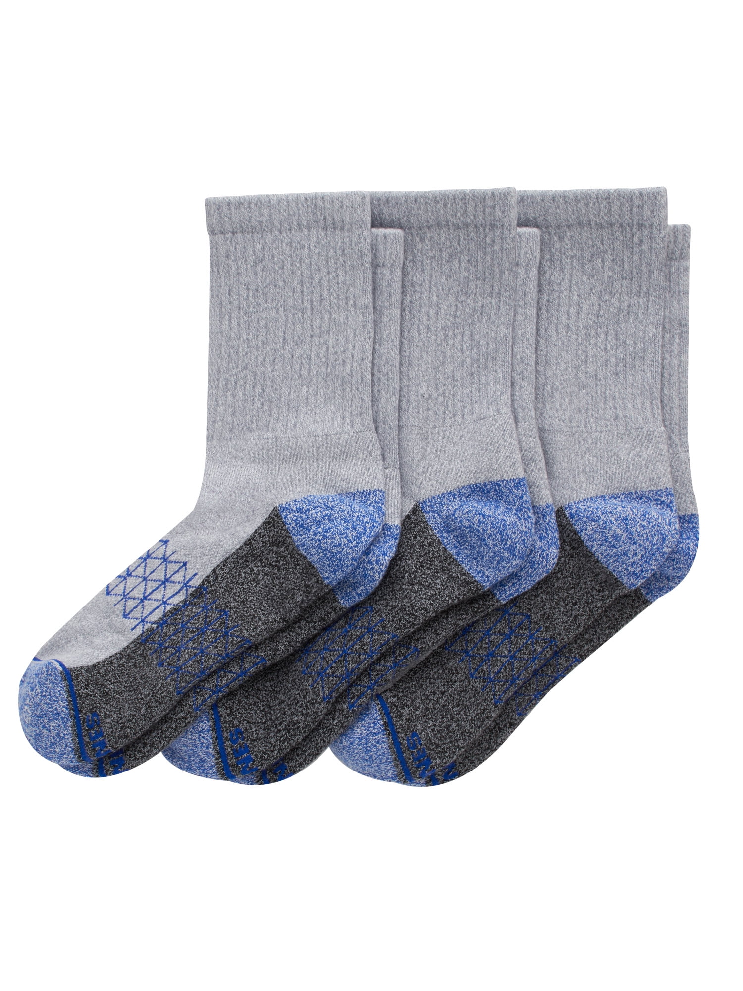 Crew Socks Pack, 3 Pairs, Absolute Comfort Cushioned Socks for Men ...