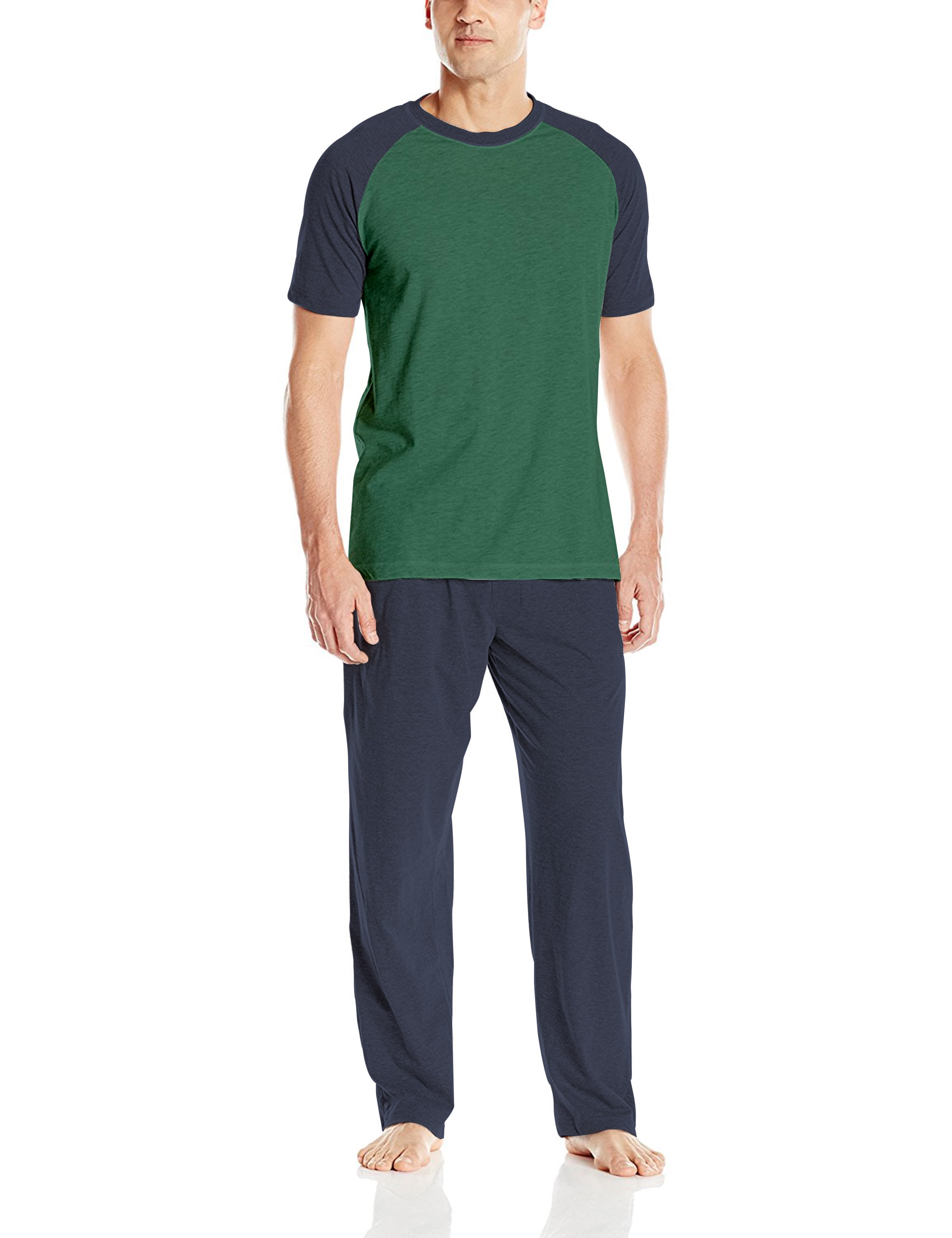 Hanes Mens Adult X Temp Short Sleeve Cotton Raglan Shirt And Pants